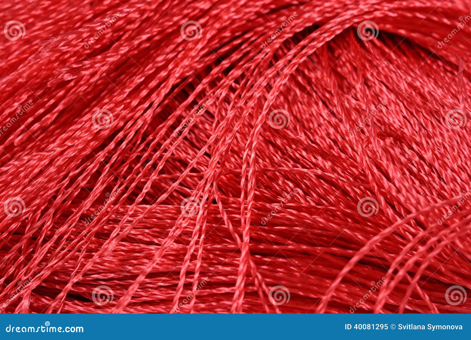 Red threads close-us stock image. Image of nylon, needlework - 40081295