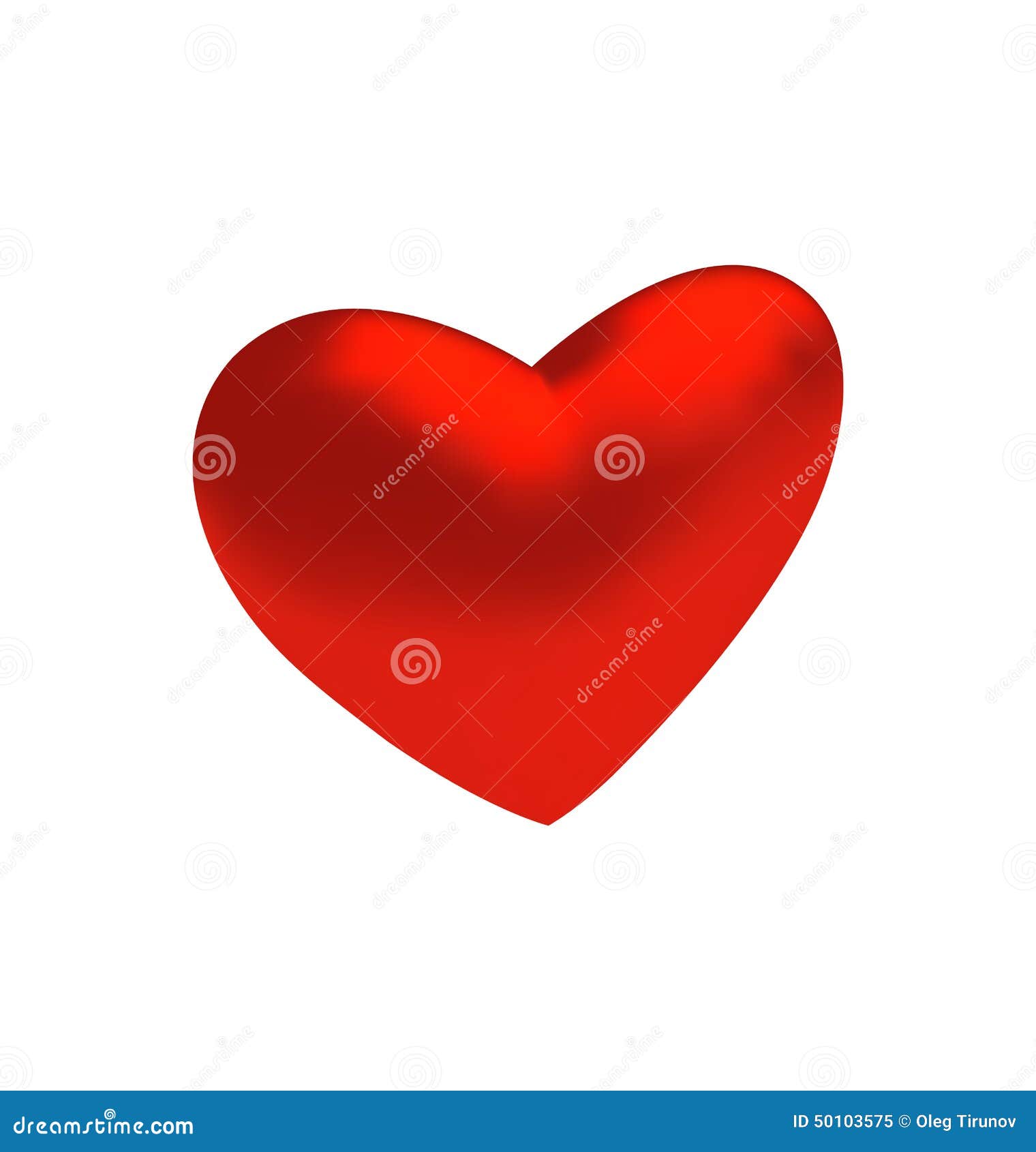 Red Three-dimensional Heart Isolated on White Background Stock Vector ...