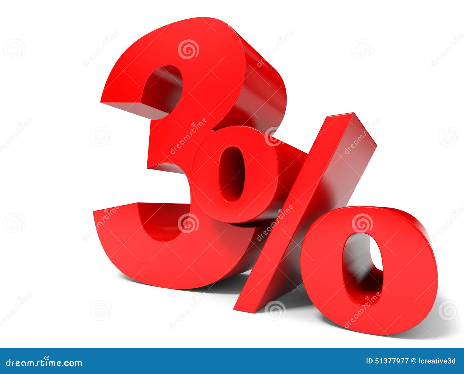 Three Percent Symbol Isolated On White Background Stock Image ...