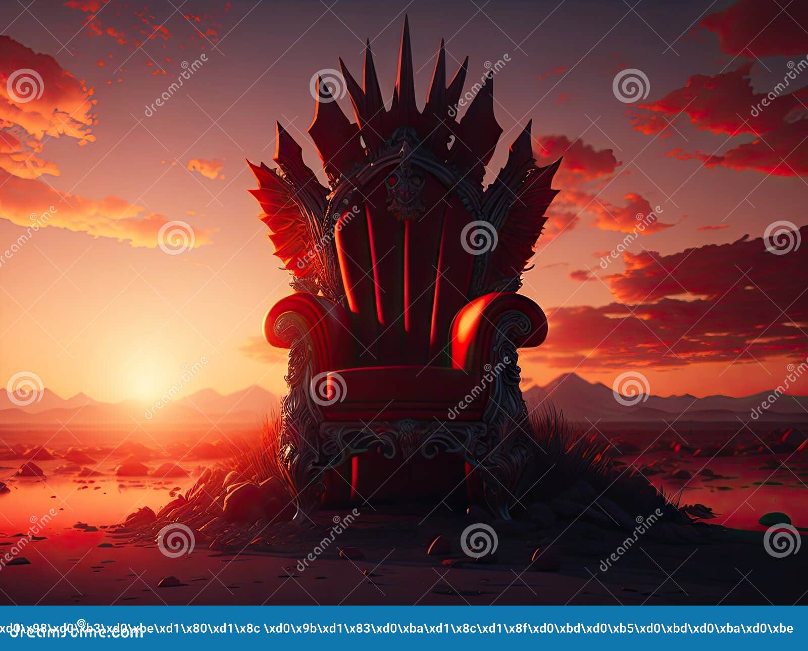 Red Throne Illustration Image. Ai Generative Stock Illustration ...
