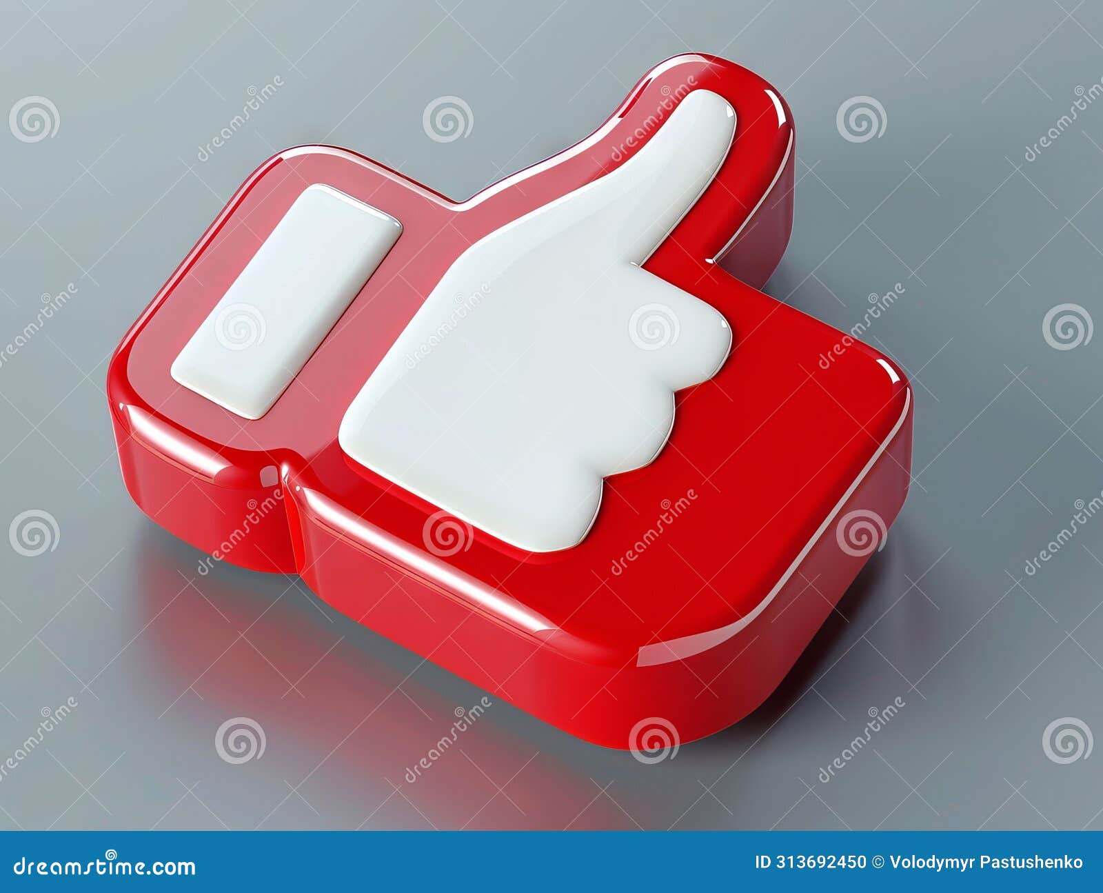A Red Thumbs Up Sign on a Grey Surface Stock Photo - Image of shape ...