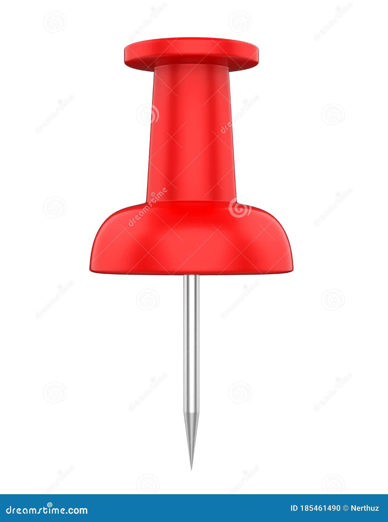 Red Thumbtack / Push Pin Isolated Stock Illustration - Illustration of ...