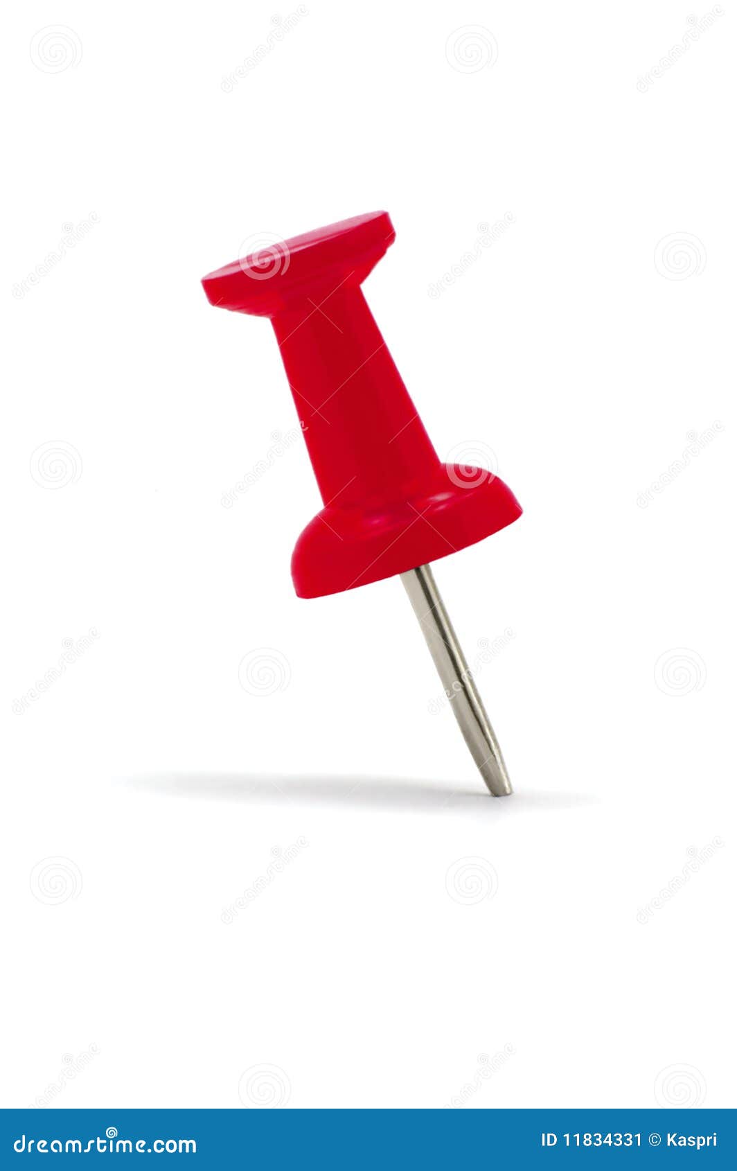 Red Thumbtack Pushpin Macro Isolated Stock Image - Image of fixation ...