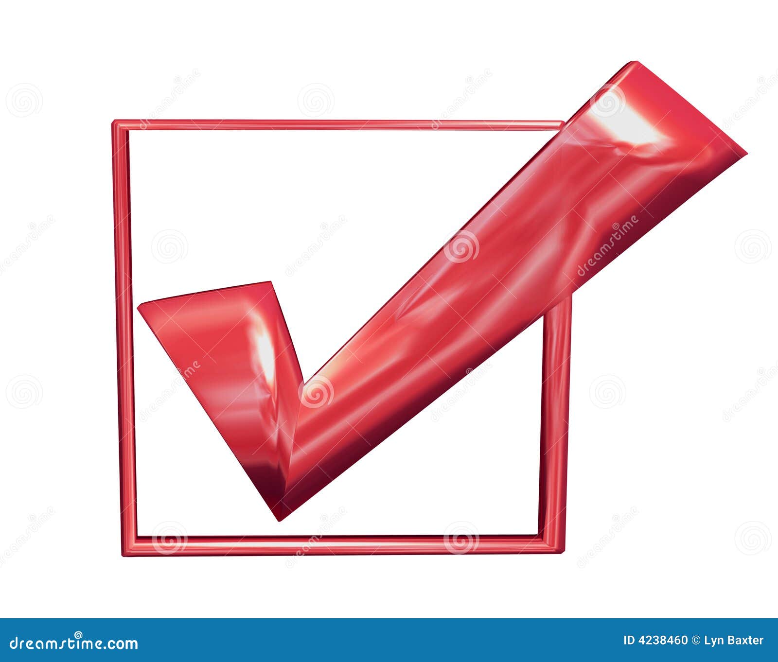 Red tick stock illustration. Illustration of democracy - 4238460