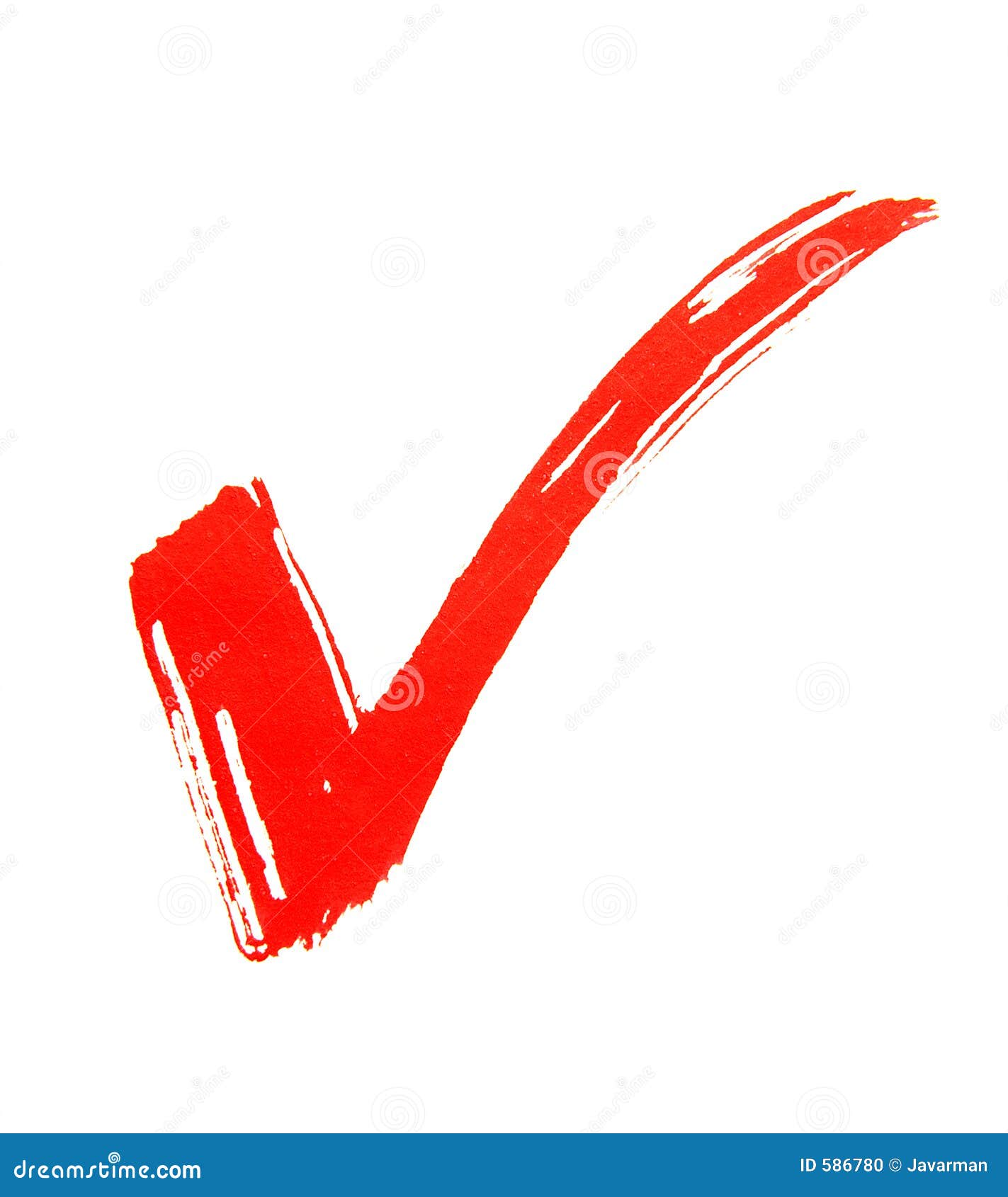 Red tick stock illustration. Illustration of score, paper - 586780