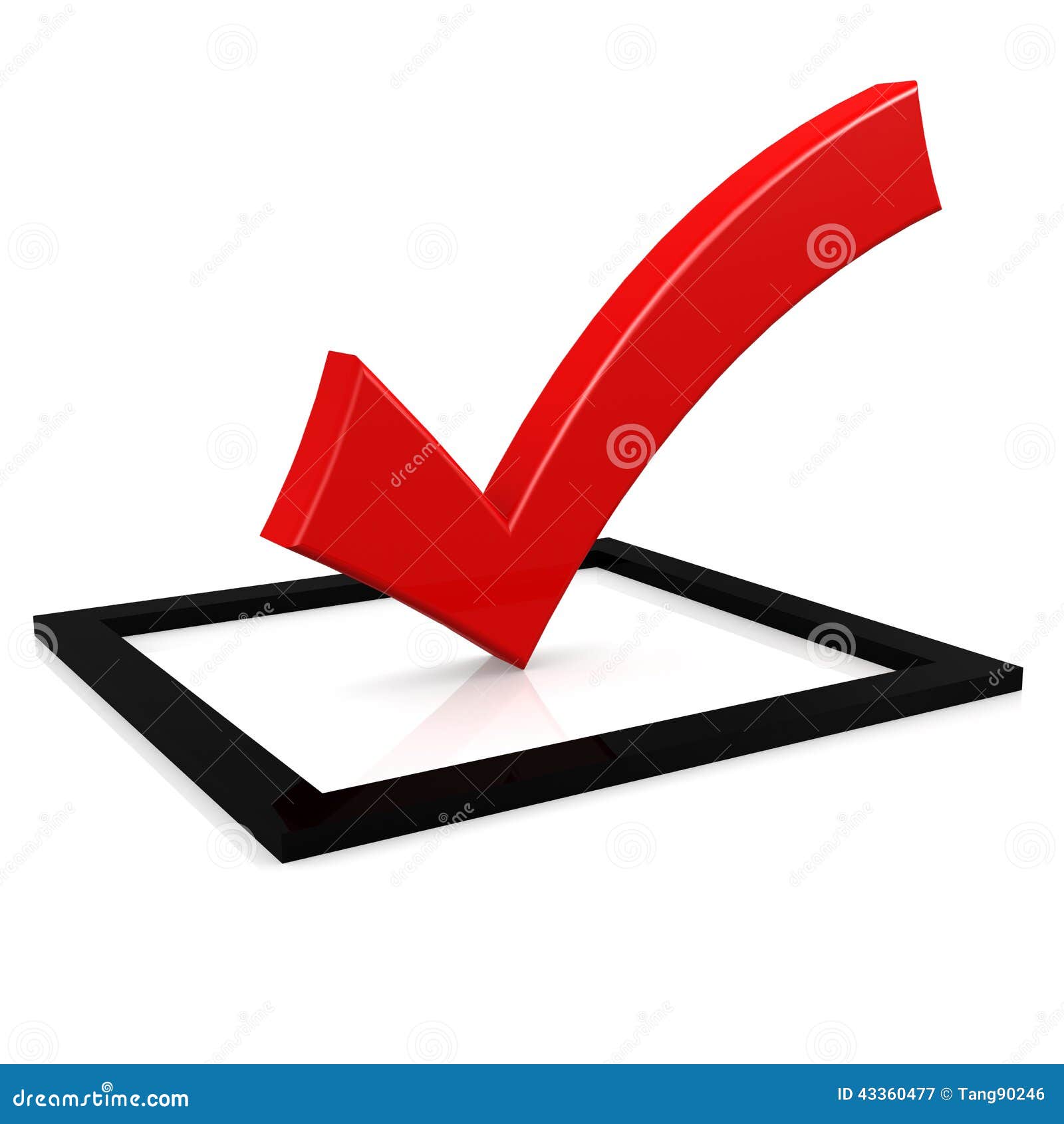 Red tick stock illustration. Illustration of good, sign - 43360477