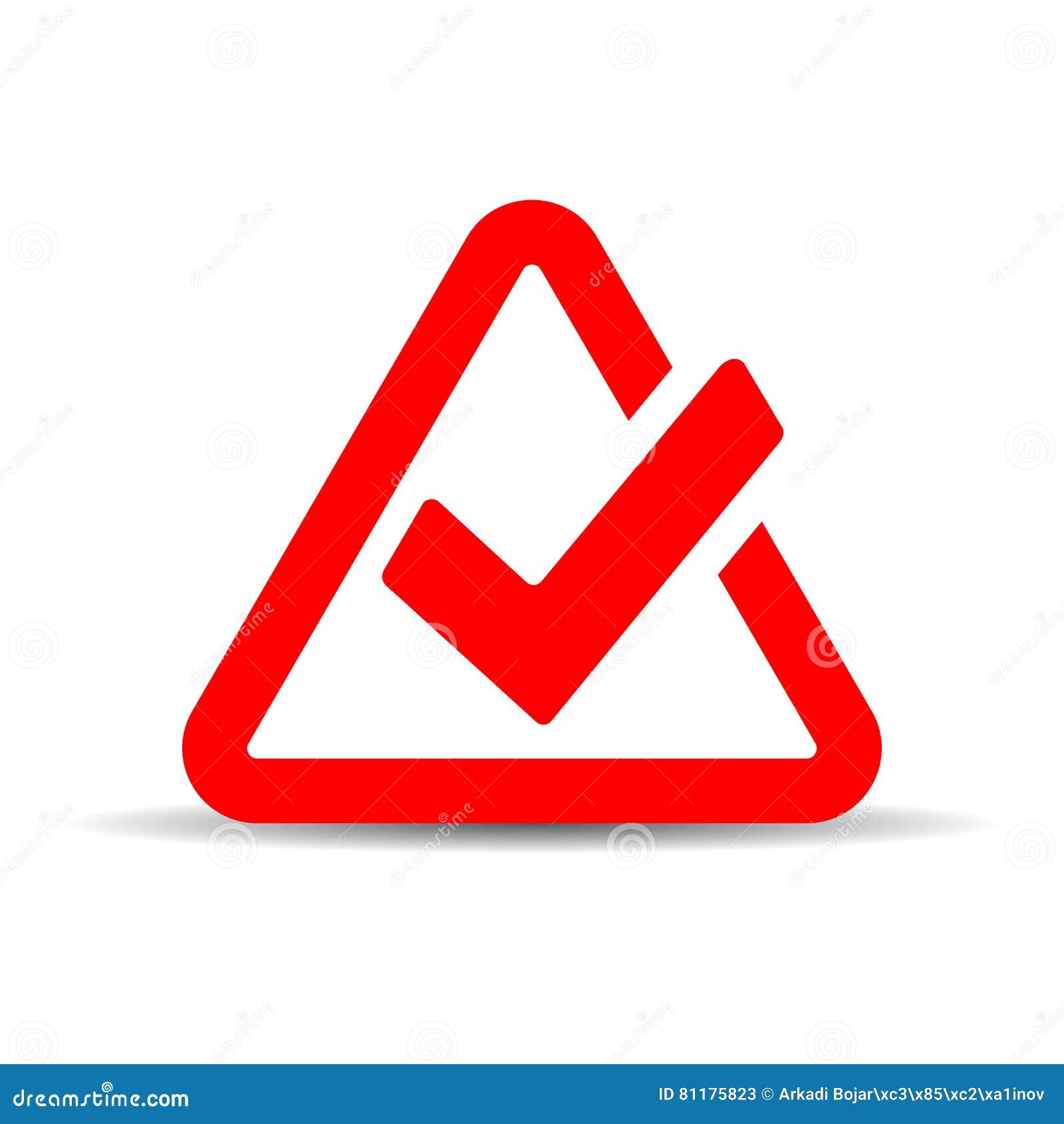 Red tick mark symbol stock vector. Illustration of check - 81175823