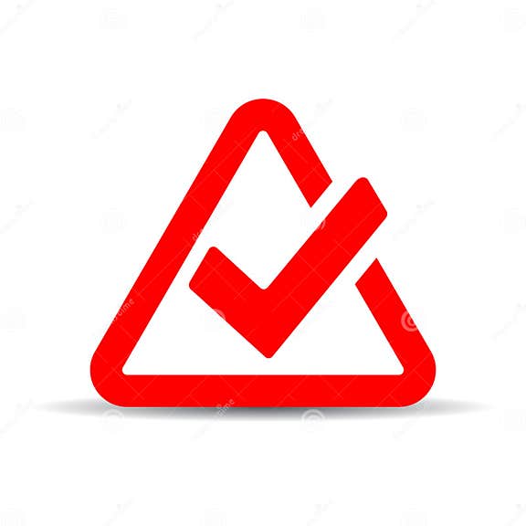 Red tick mark symbol stock vector. Illustration of check - 81175823