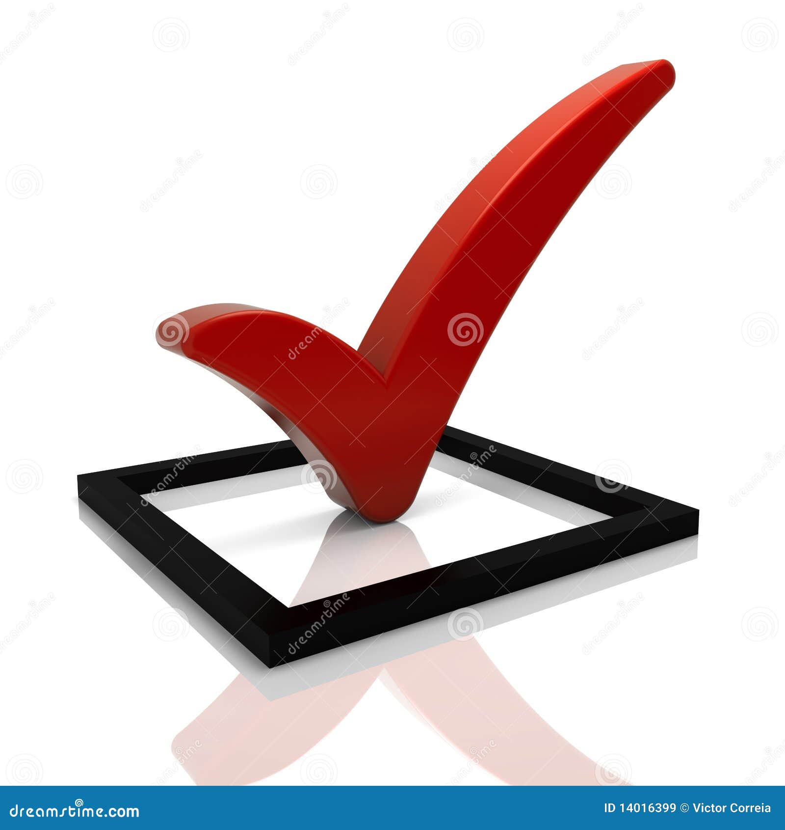 Red Tick Symbol stock illustration. Illustration of voting - 14016399