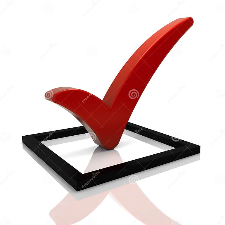 Red Tick Symbol stock illustration. Illustration of voting - 14016399
