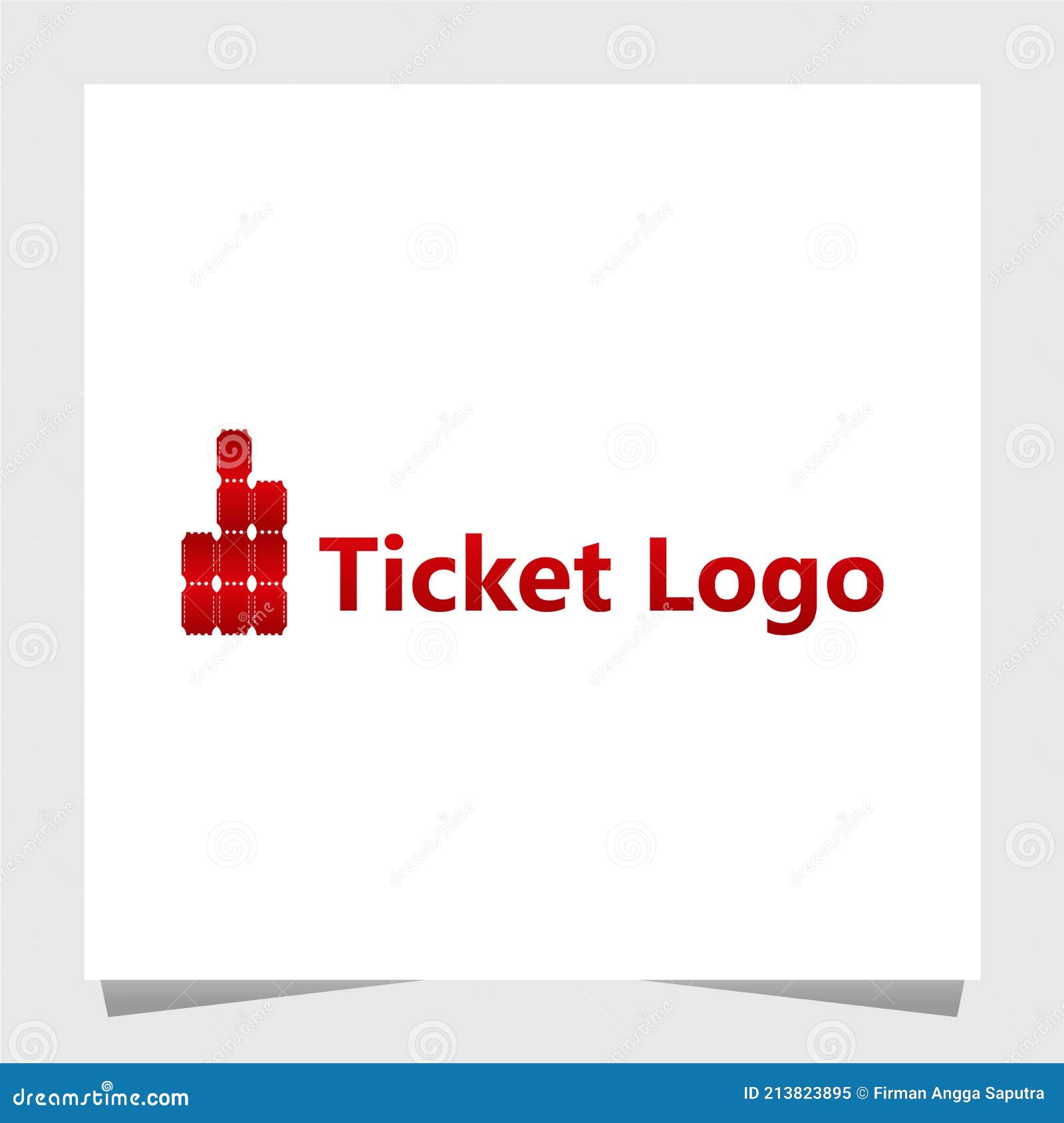 Red Ticket Logo Inspirations Template Stock Vector - Illustration of ...