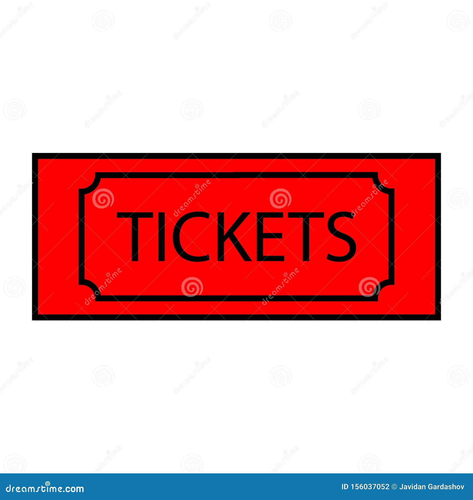 Red Ticket Vector Icon Whrite Backround. EPS10 Stock Vector ...