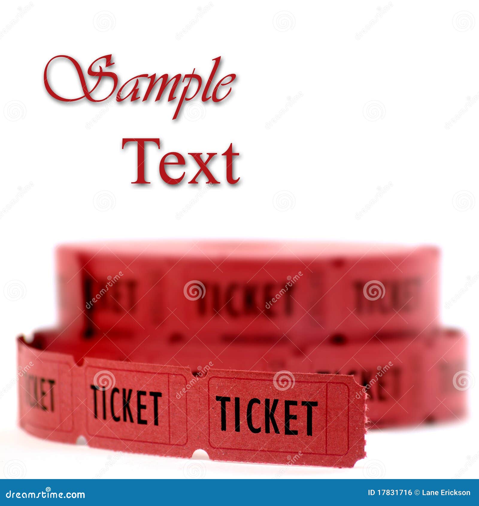 Red Tickets stock photo. Image of torn, number, show - 17831716