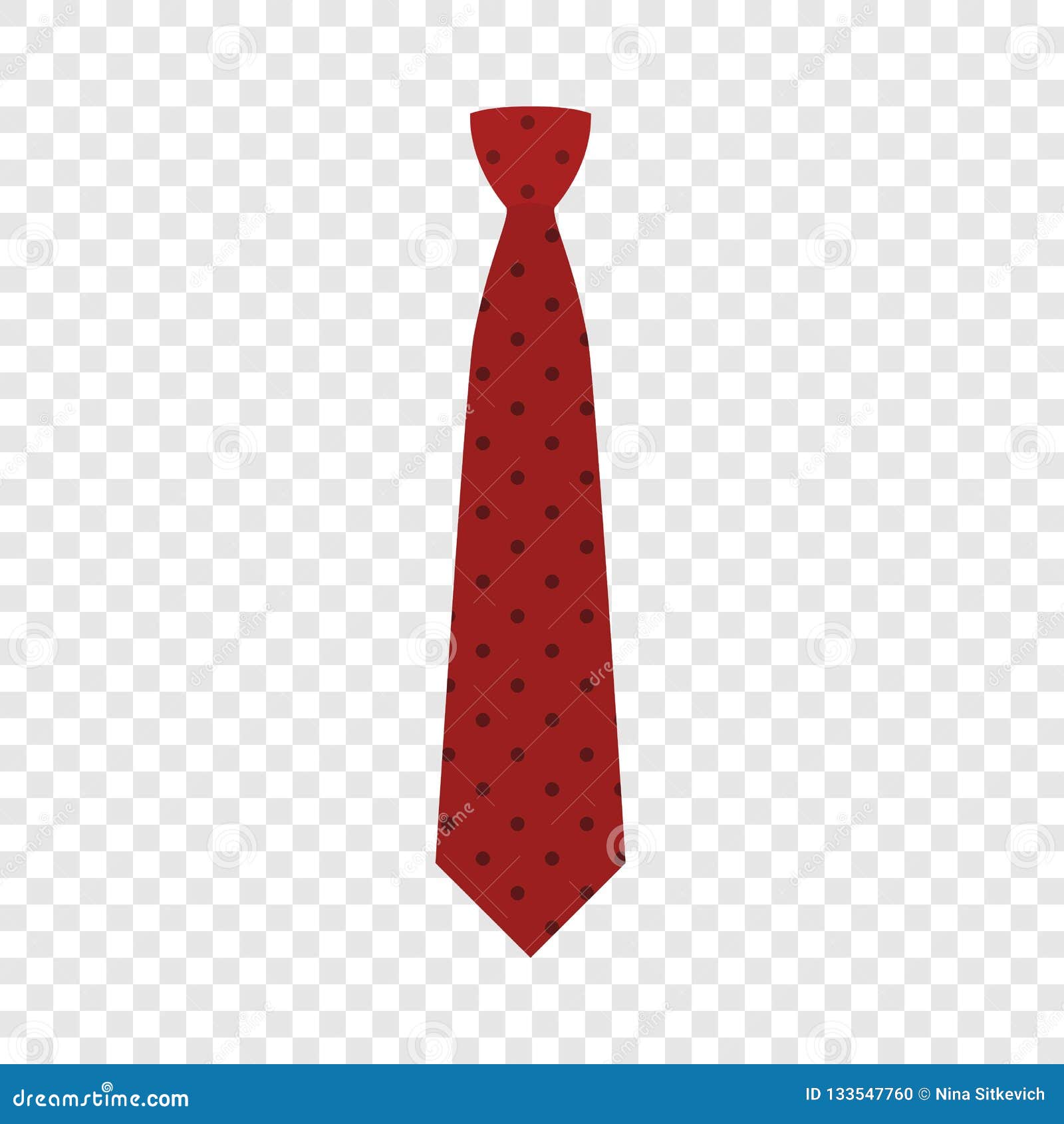Red tie icon, flat style stock vector. Illustration of clothing - 133547760
