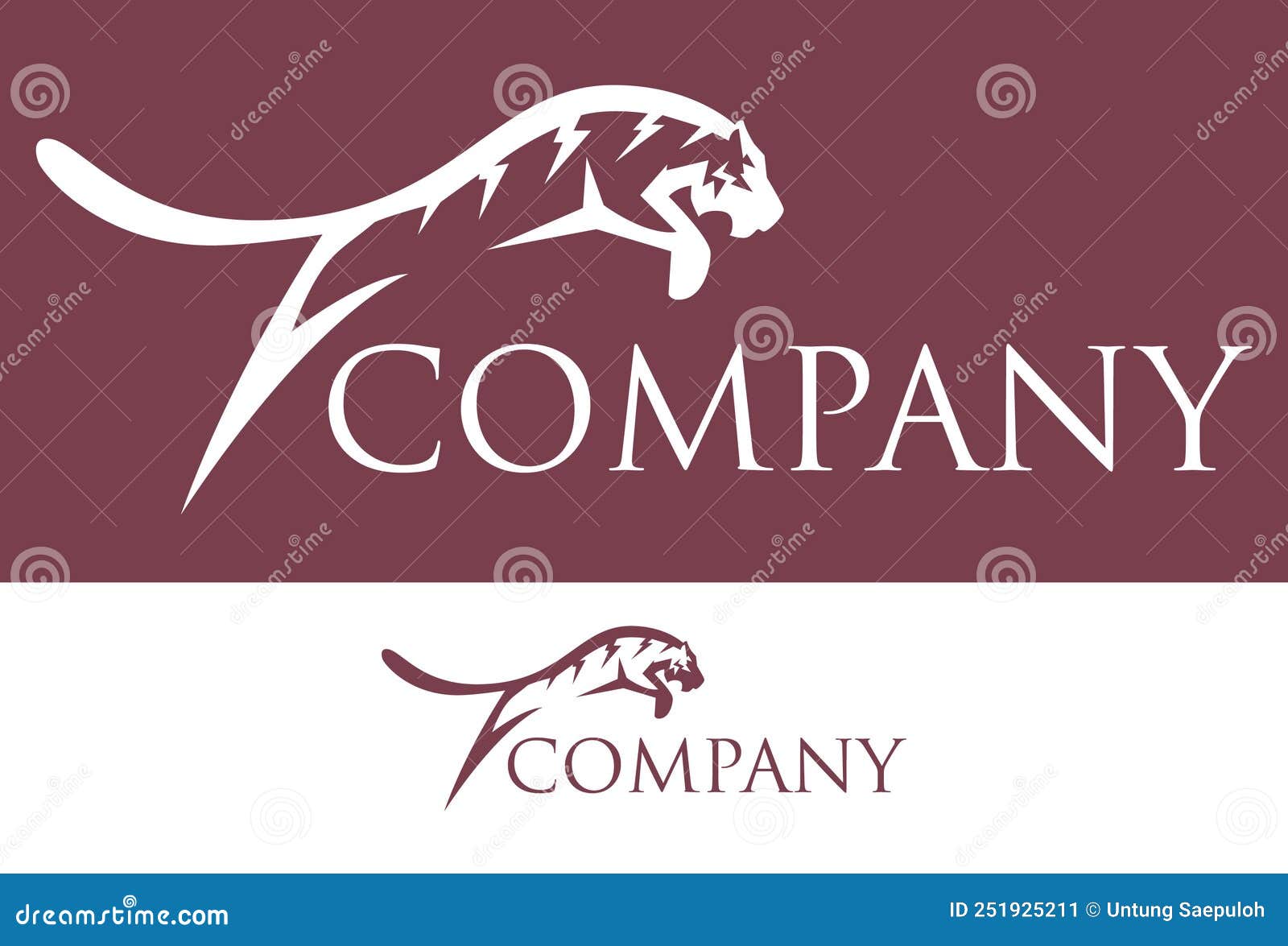 Red Tiger Vector Logo Icon Illustration Stock Vector - Illustration of ...