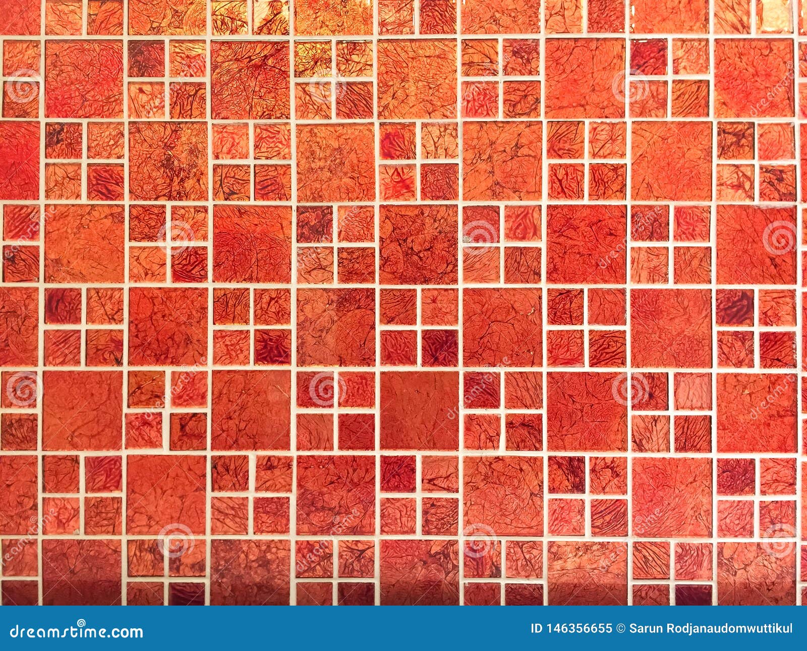 Red Tile Background Texture, Red Floor on Restroom. Stock Image - Image ...