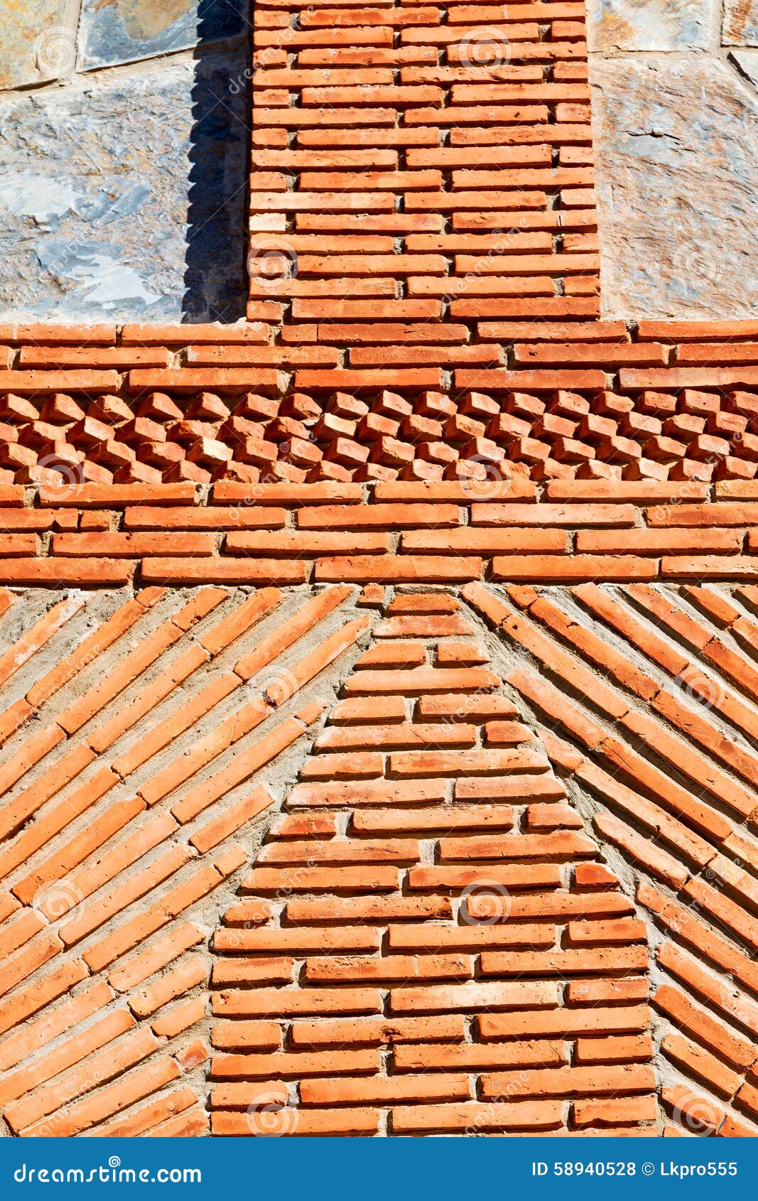 Red Tile in Morocco Africa Texture Wall Brick Stock Photo - Image of ...