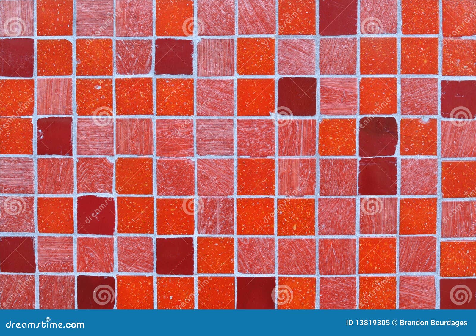 Red Tile Mosaic Background stock image. Image of abstract - 13819305