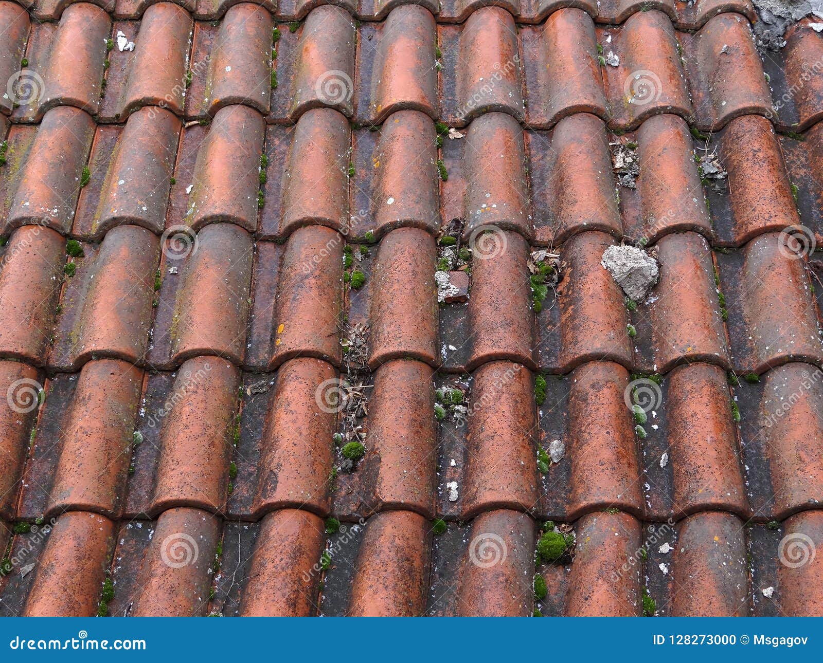 Red tile roof texture stock photo. Image of roofing - 128273000