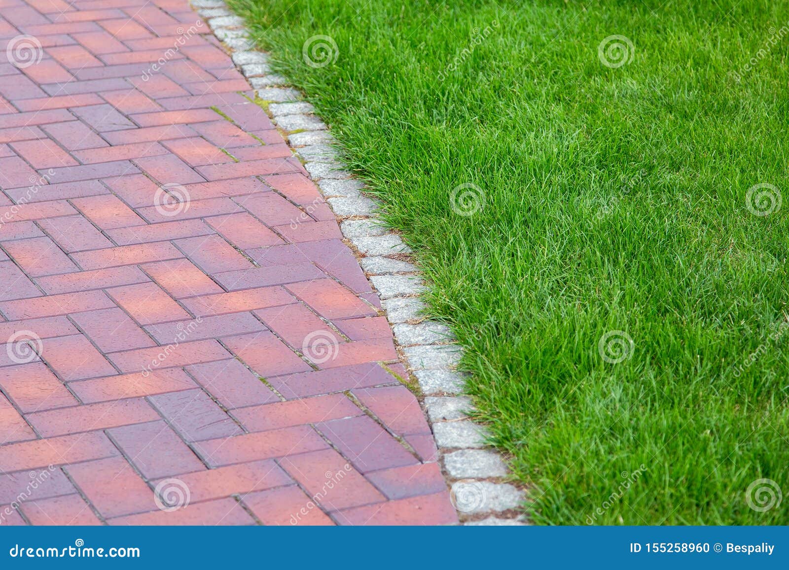 Stone Curb Along The Pedestrian Pavement. Stock Photography ...