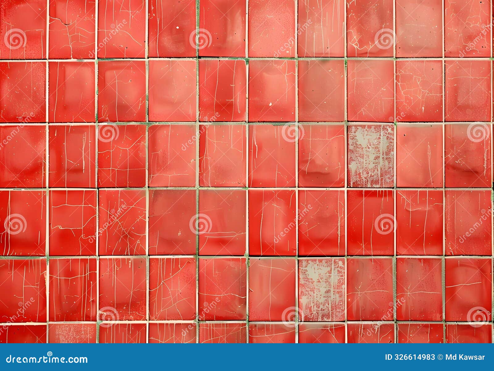 Red Tile Wall Texture with White Grout Stock Illustration ...