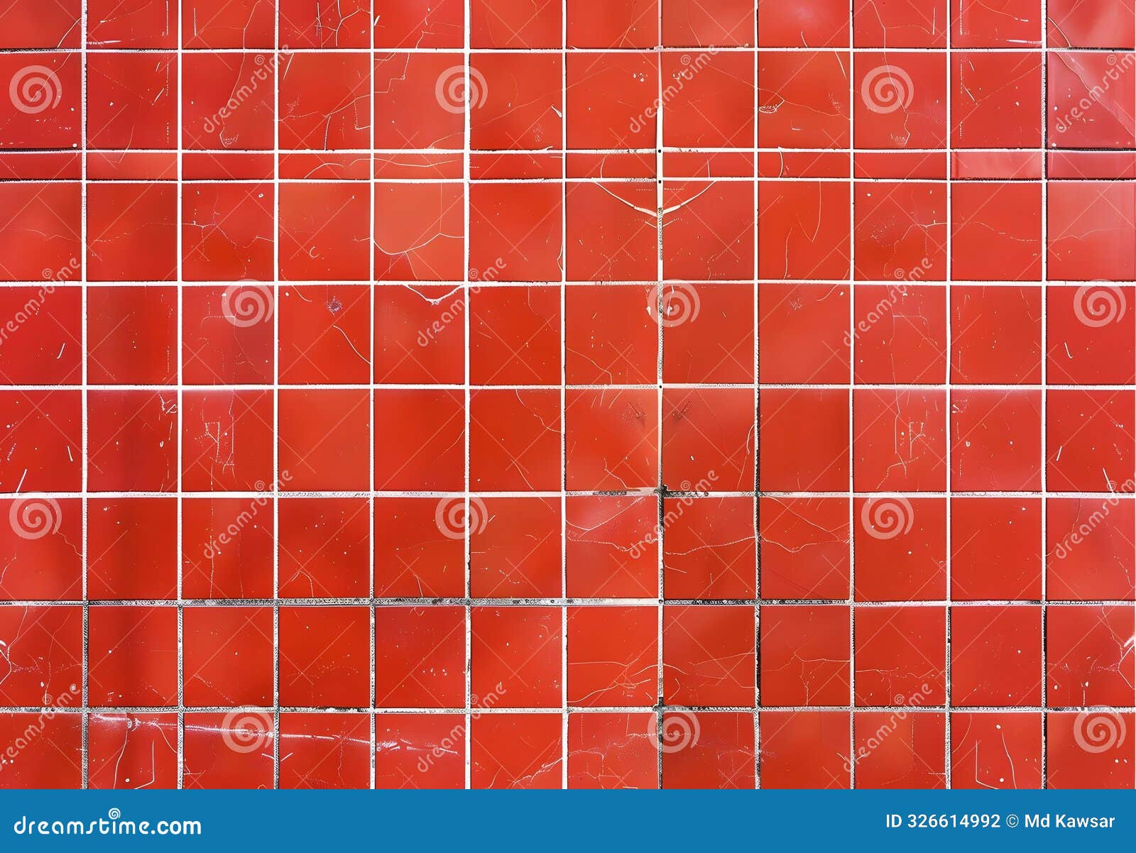 Red Tile Wall Grid Pattern Background Stock Illustration - Illustration ...