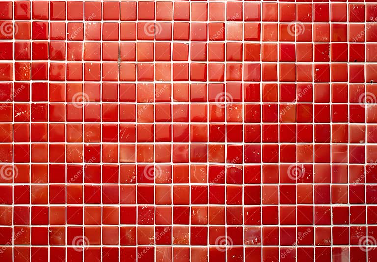 Red Tile Wall Background with White Grout Stock Illustration ...