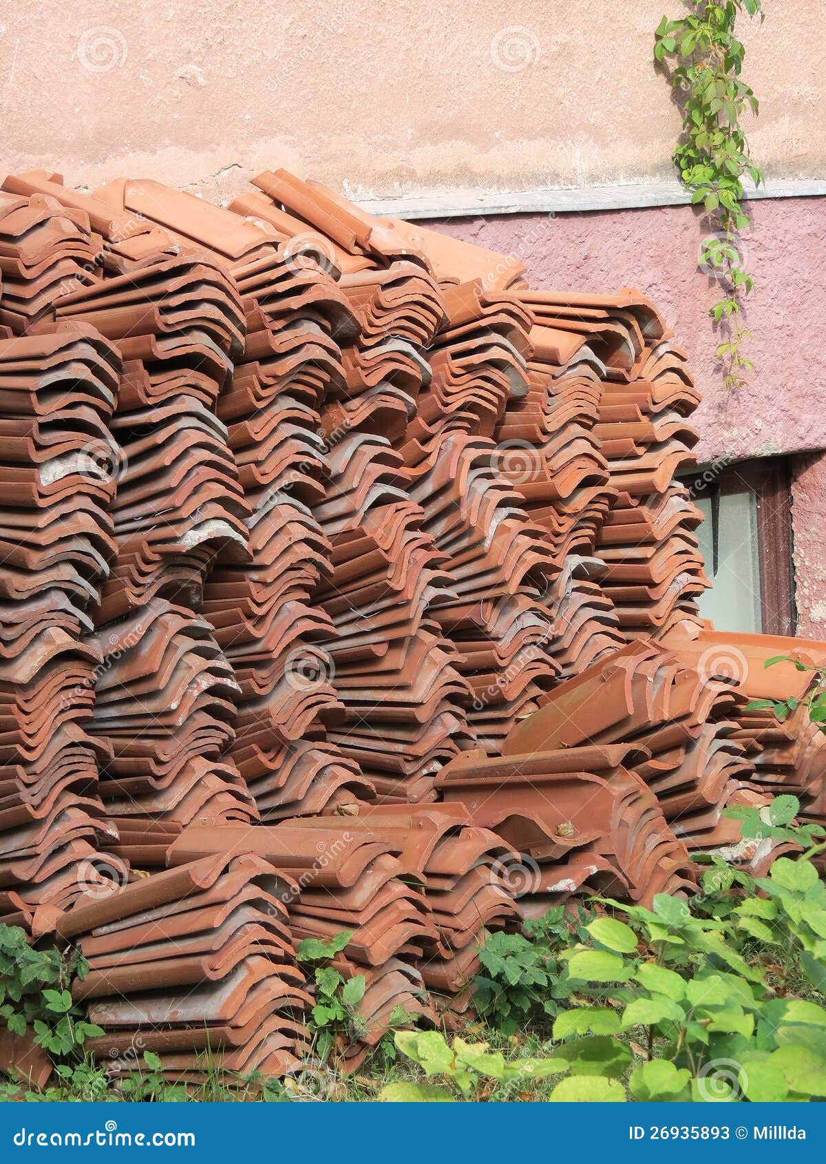Red tiles stock image. Image of stack, tile, surface - 26935893