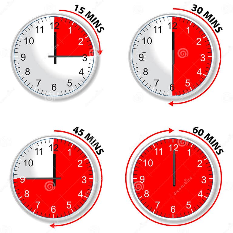 Red timer stock vector. Illustration of office, graphic - 19222329