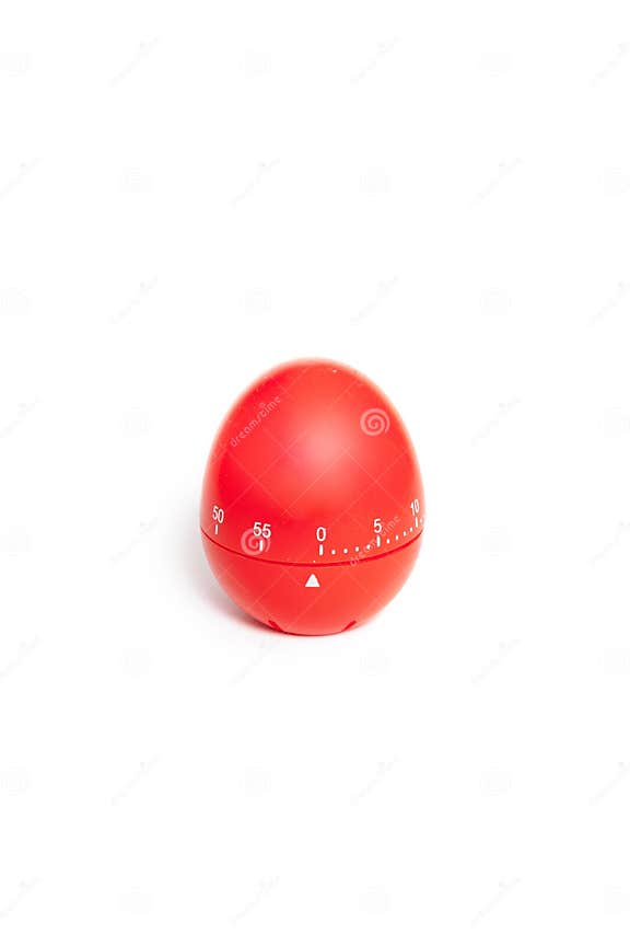 Red Timer in the Form of an Egg on a White Background Stock Photo ...