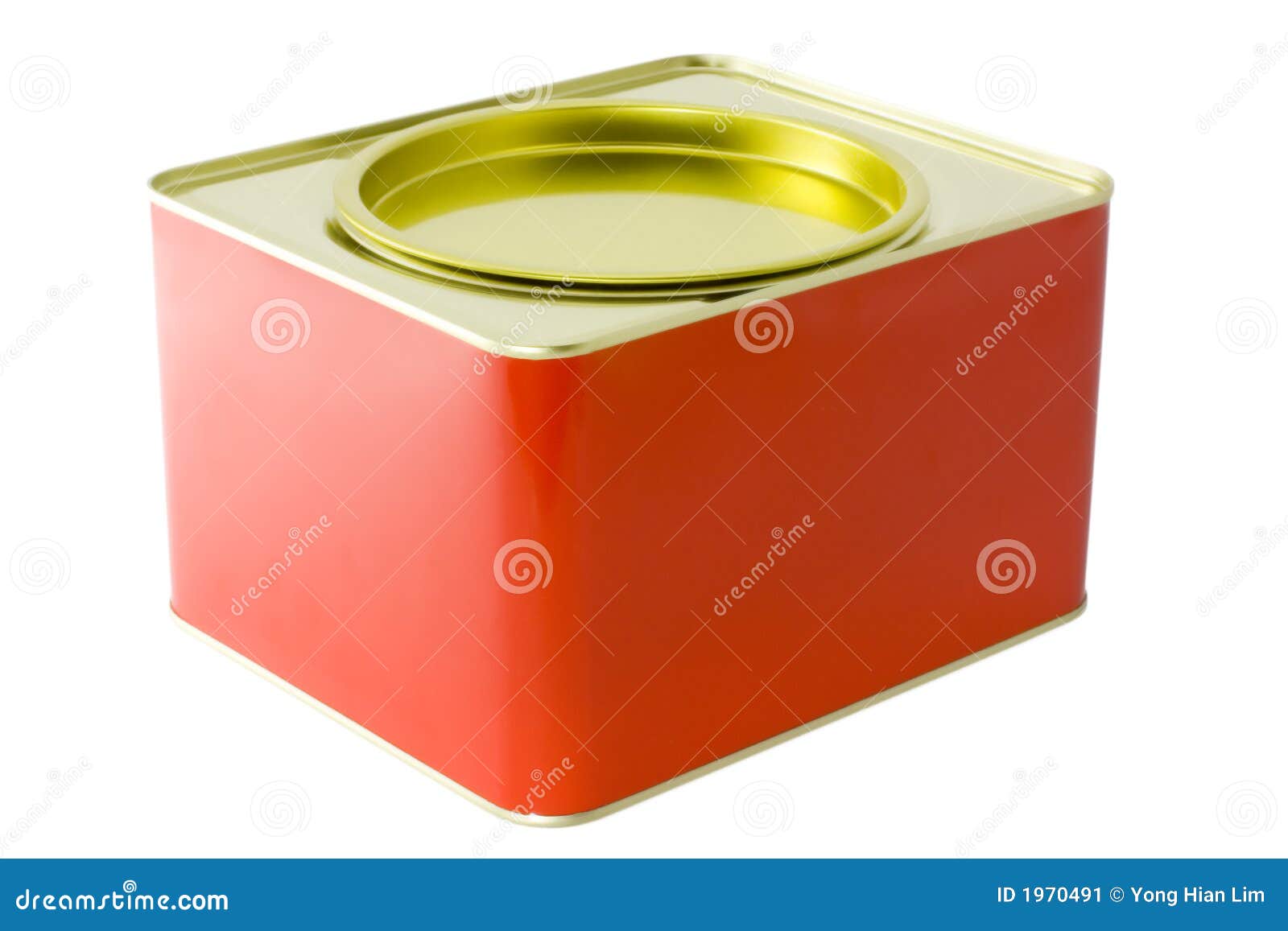 Red tin box stock image. Image of container, metal, cube - 1970491