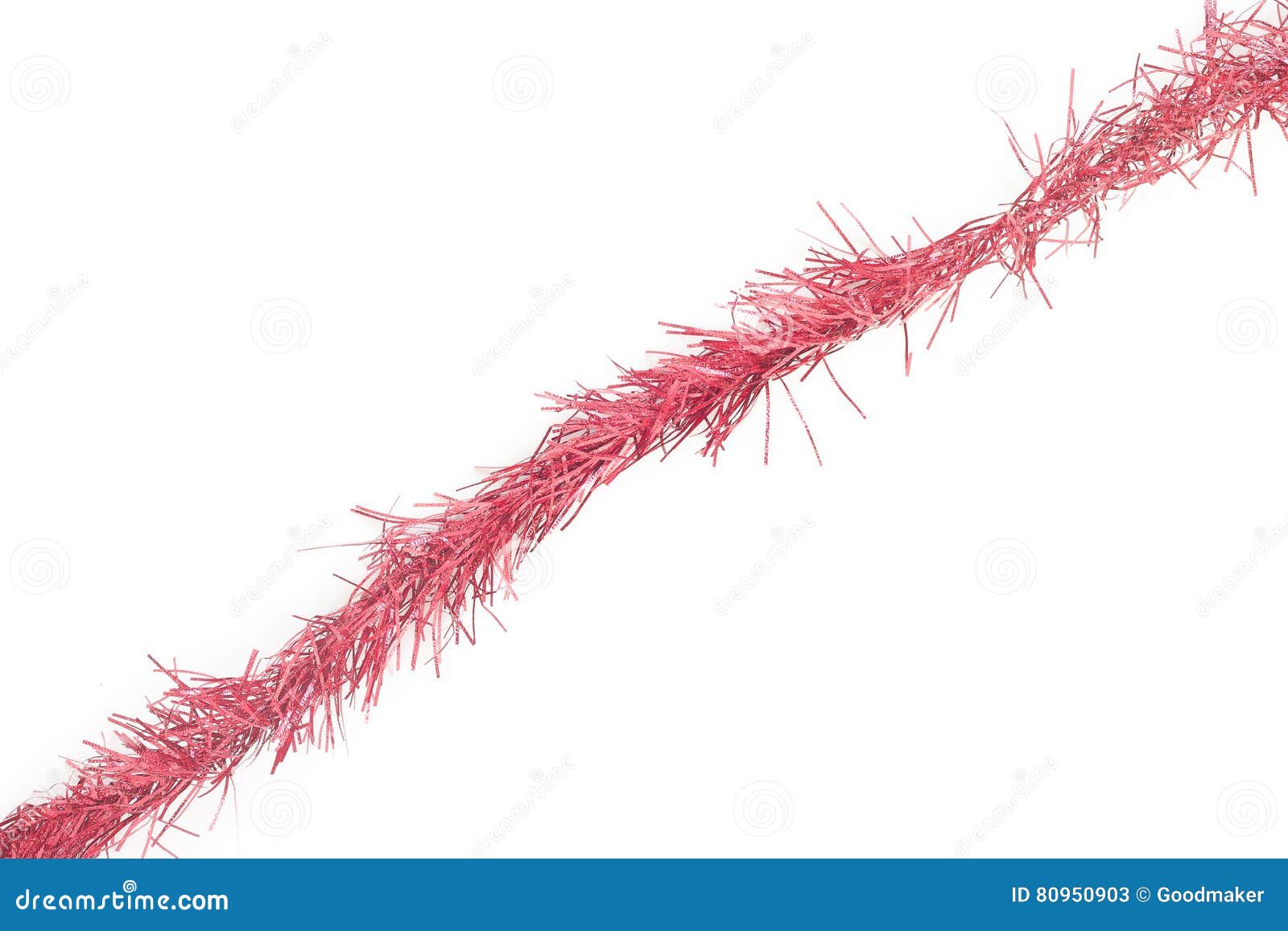 Red tinsel line stock image. Image of holiday, festoon - 80950903