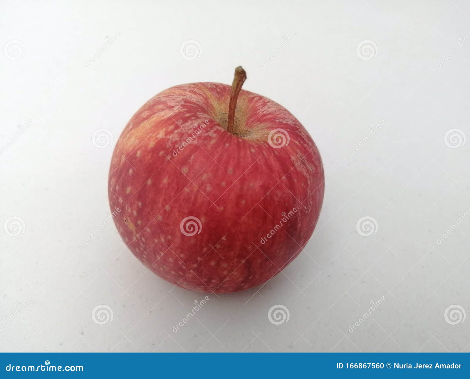Red Tiny Apple in a White Background Stock Photo - Image of fuit ...