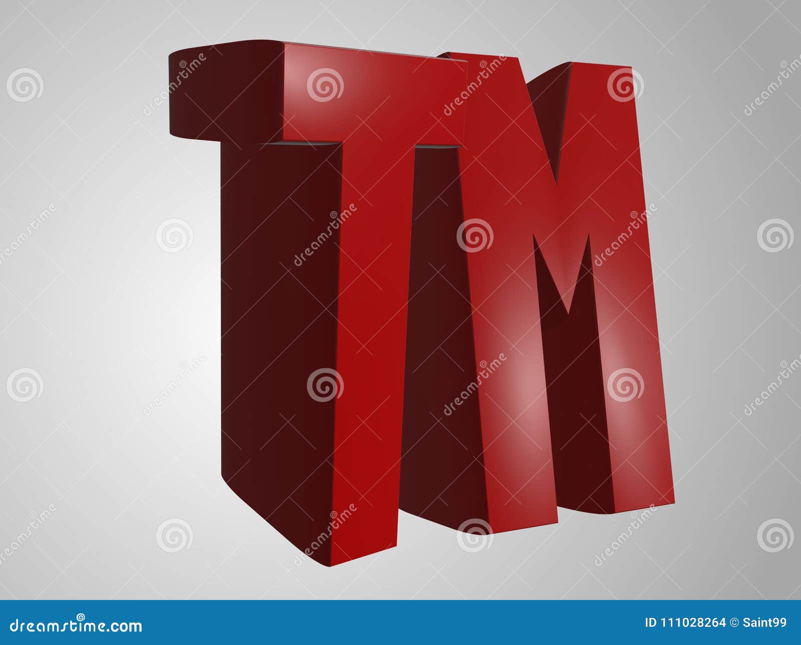 Red TM 3d render word text stock illustration. Illustration of discount ...