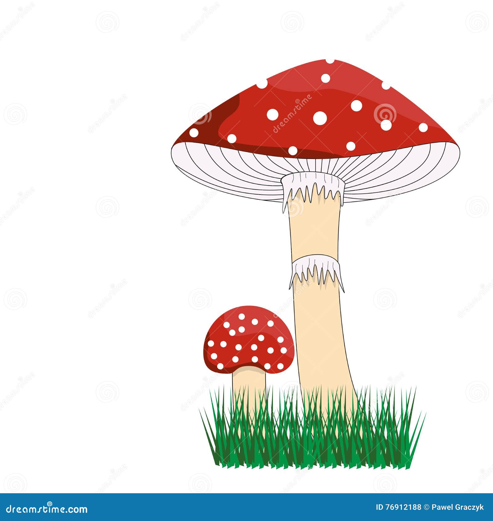 Red toadstool stock vector. Illustration of mushroom - 76912188