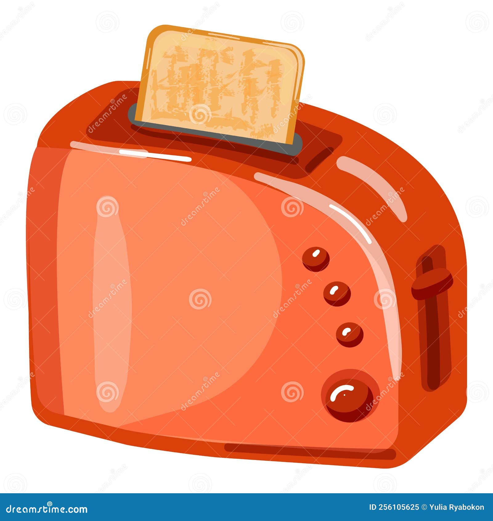 Red Toaster Icon Cartoon Vector. Bread Toast Stock Vector ...