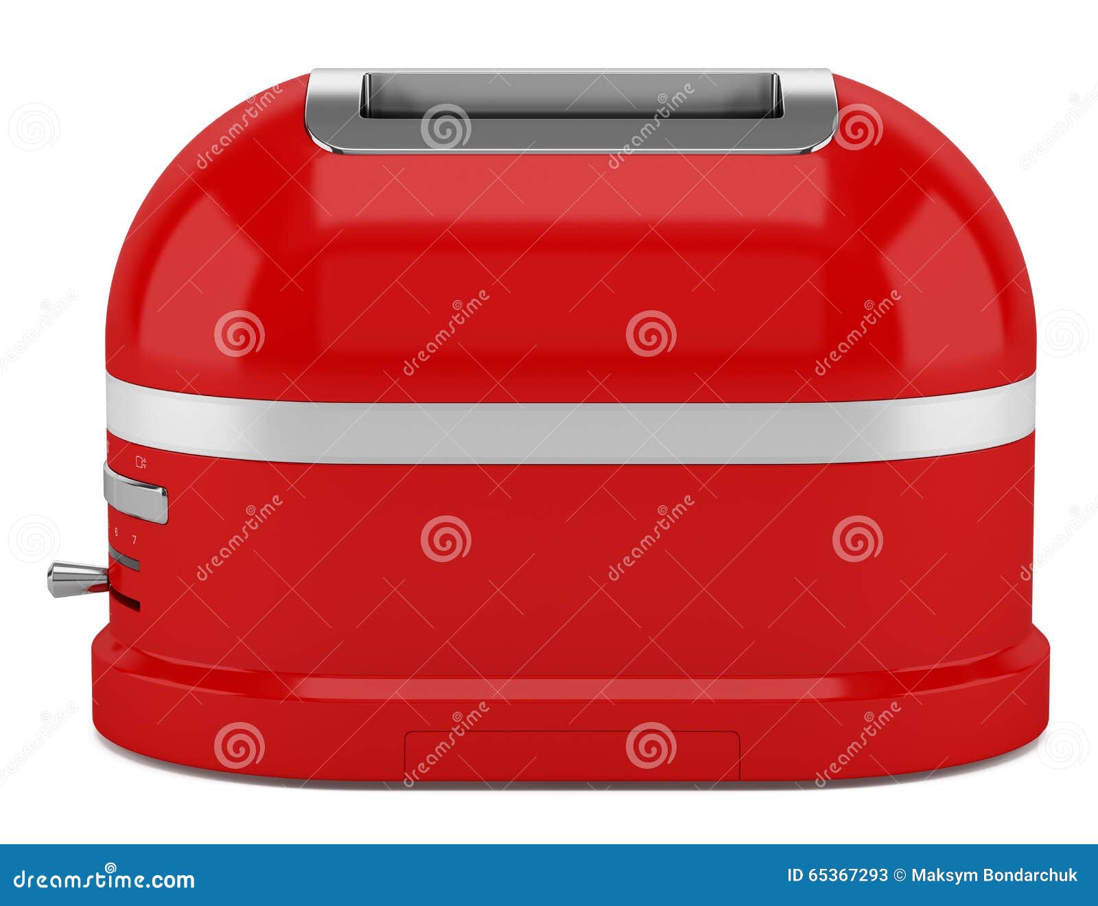 Red Toaster Isolated on White Stock Illustration - Illustration of ...