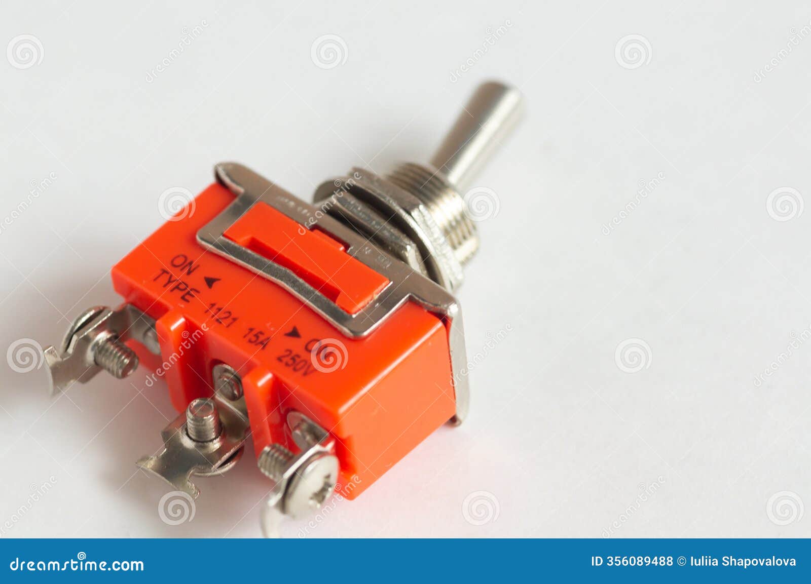 Red Toggle Switch on a White Background Stock Photo - Image of tumbler ...