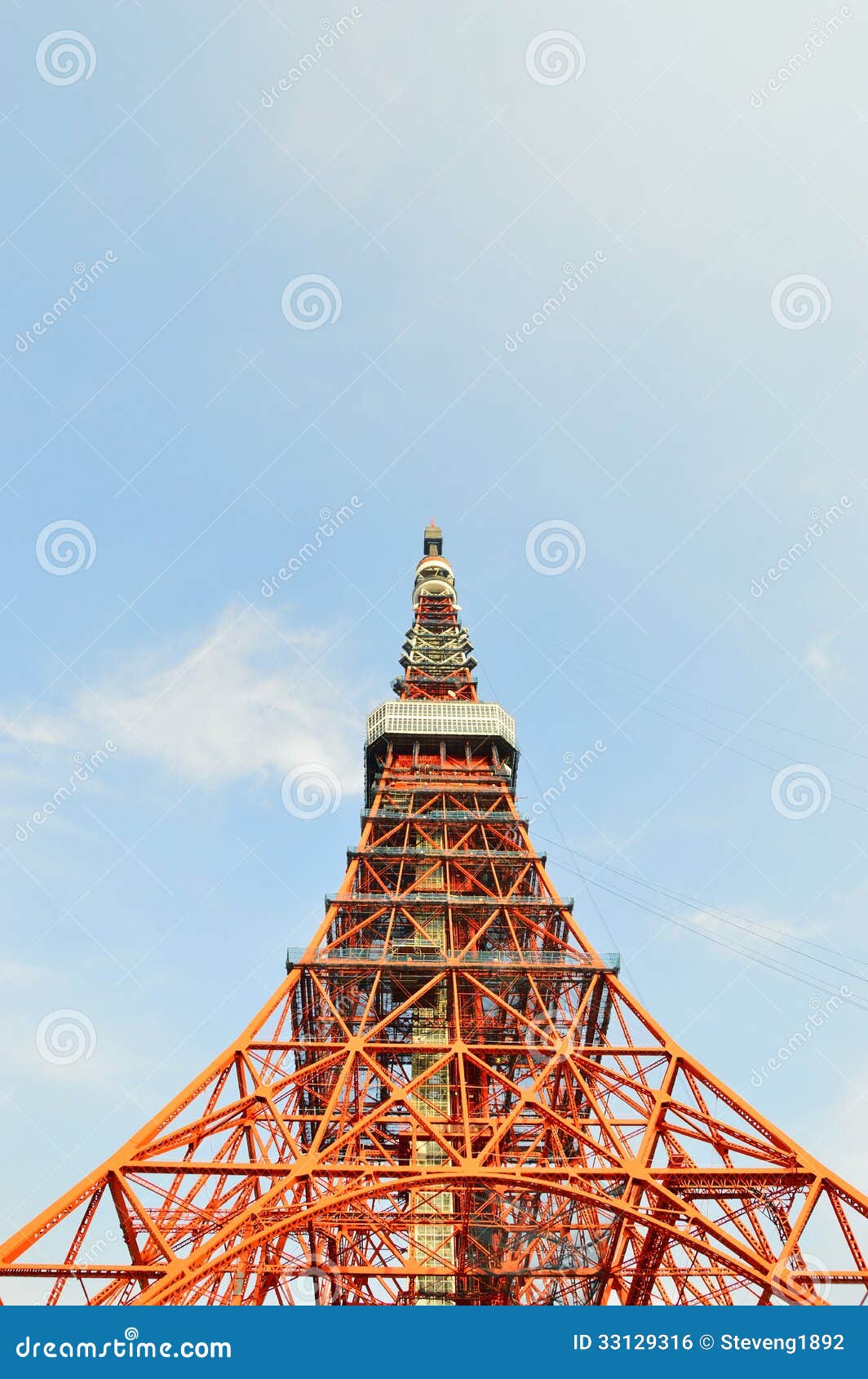 The red Tokyo Tower, Japan stock photo. Image of japan - 33129316