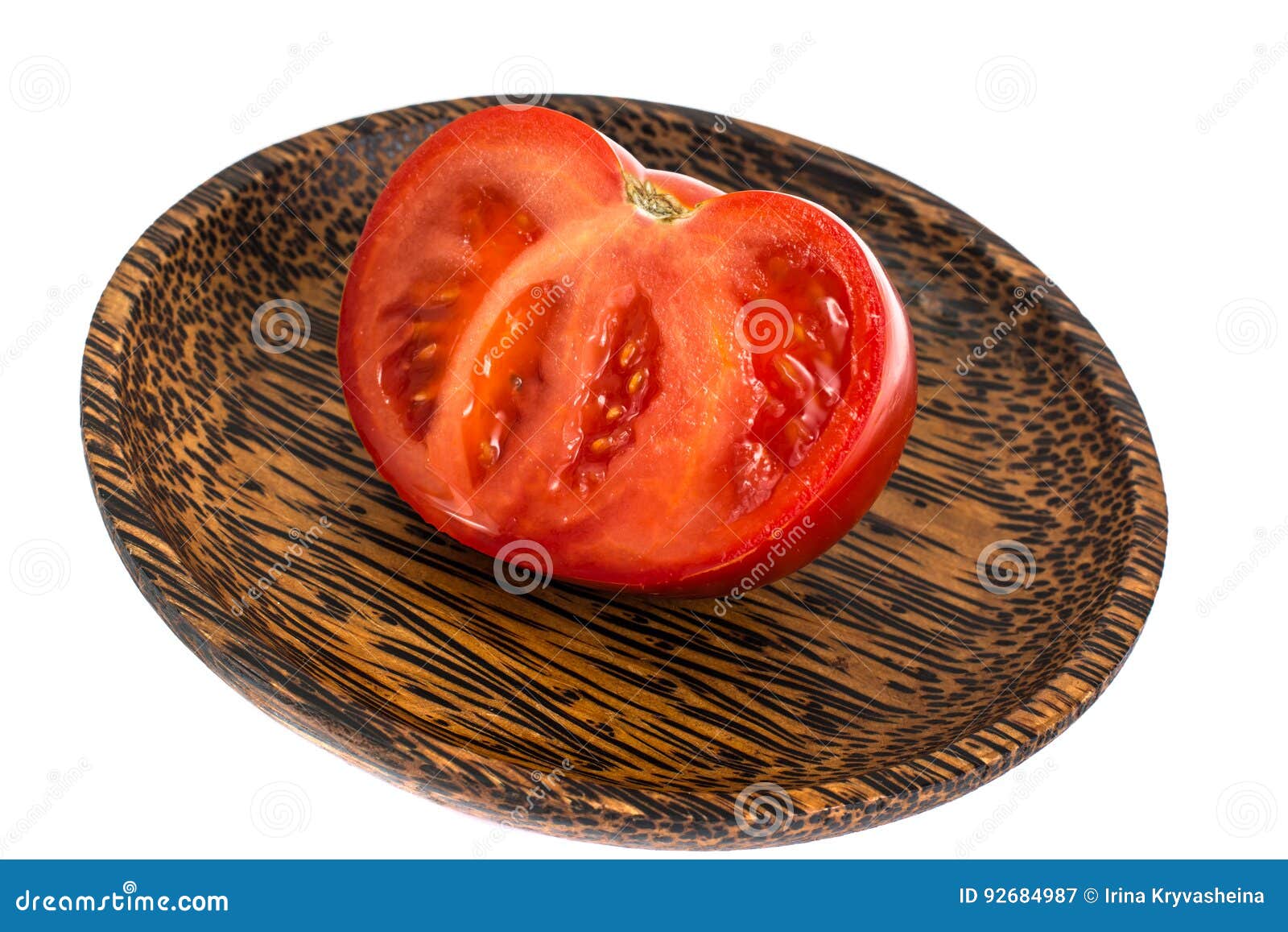 Red tomato, cut in half stock image. Image of single - 92684987
