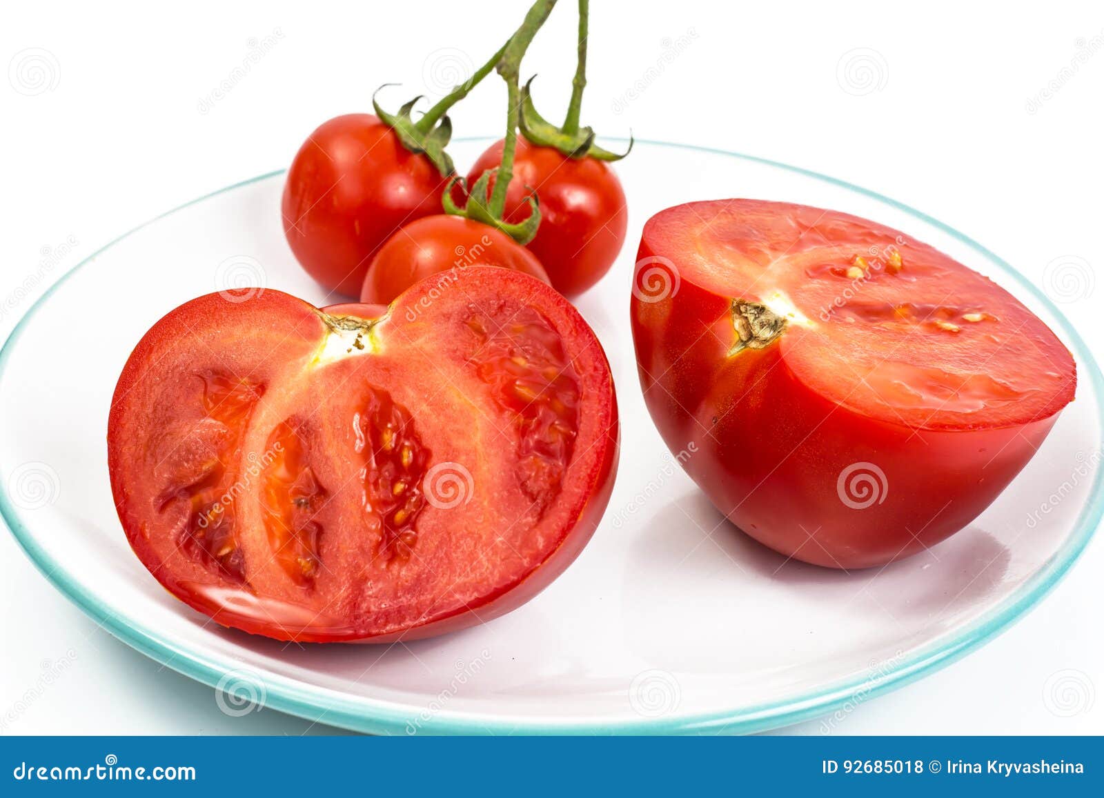 Red tomato, cut in half stock photo. Image of fresh, health - 92685018