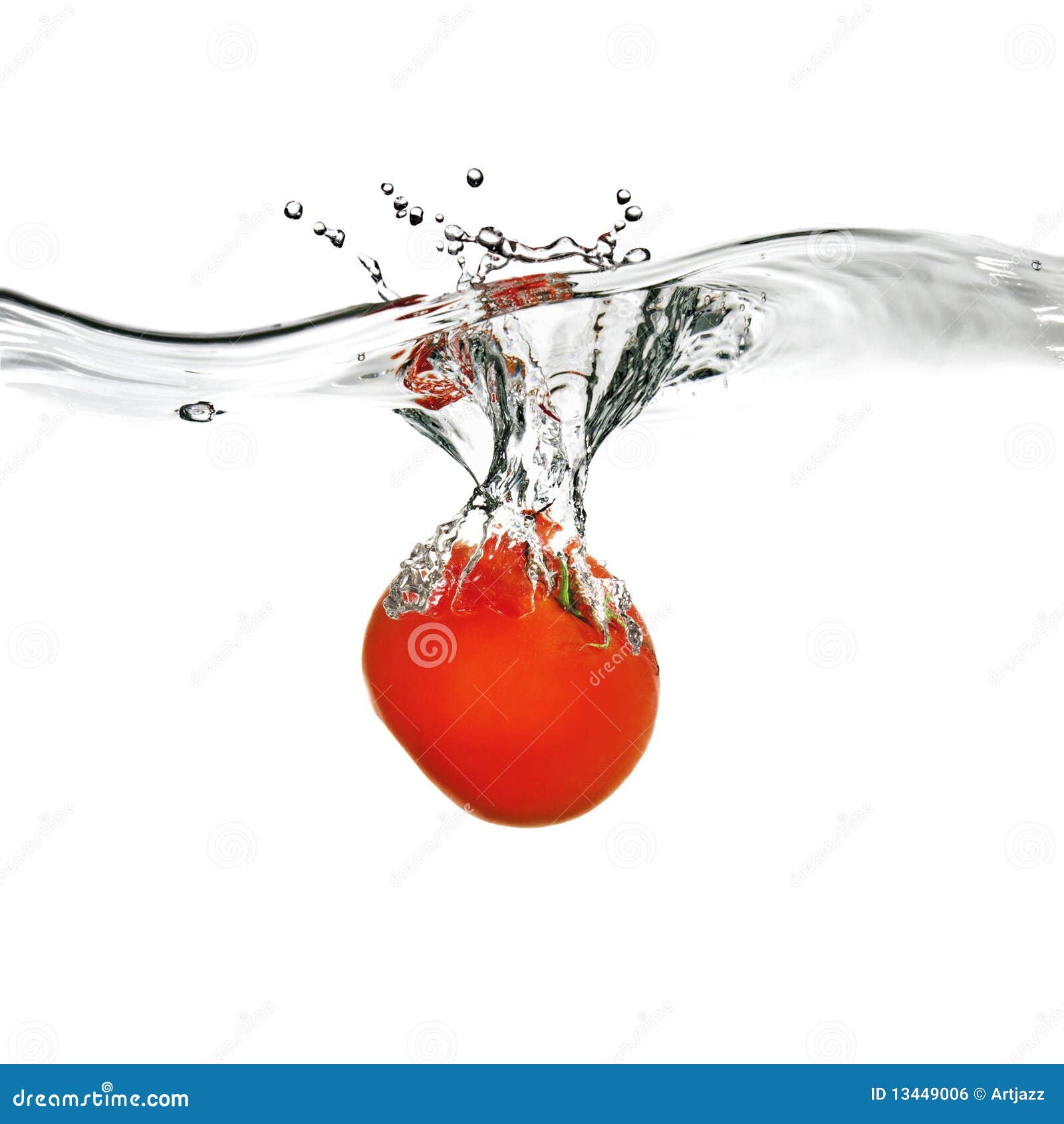 Red Tomato Dropped into Water Stock Photo - Image of splash, closeup ...