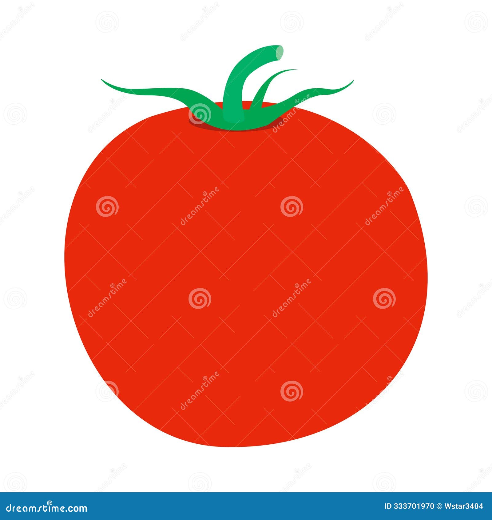 Red Tomato with Green Leaf Cartoon Illustration Stock Vector ...