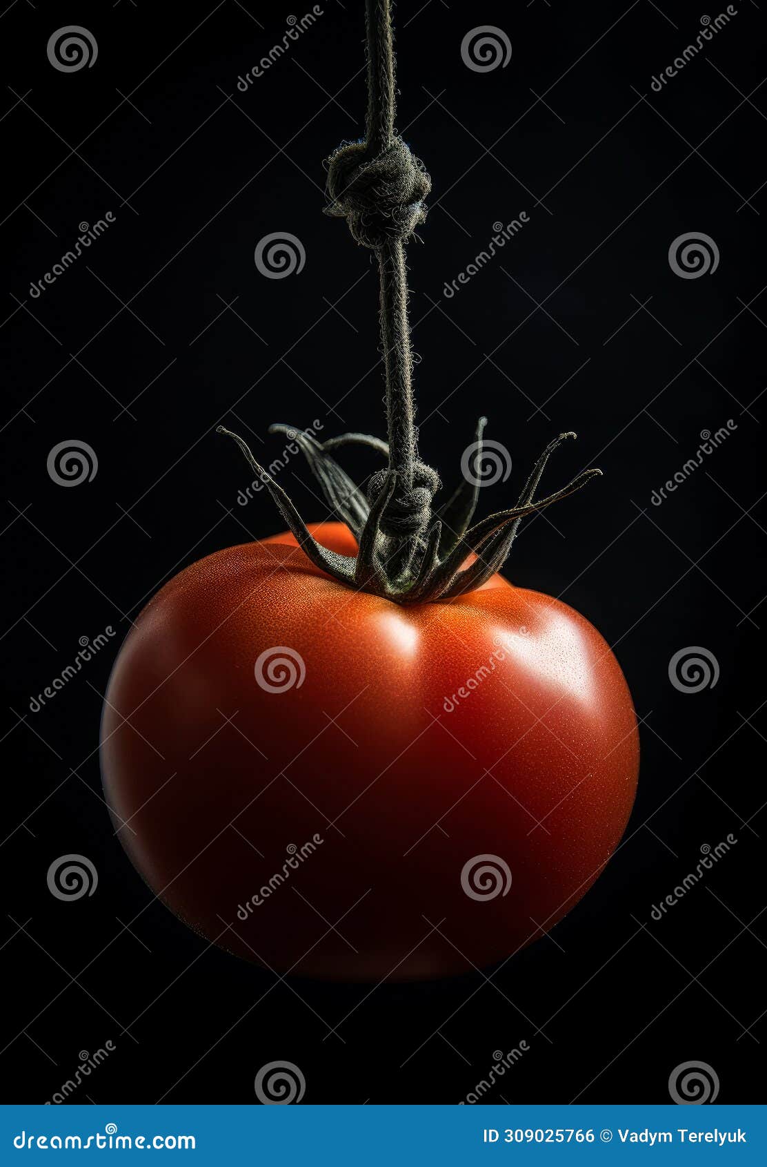 Red Tomato is Hanging on Rope Stock Photo - Image of fresh, refreshment ...