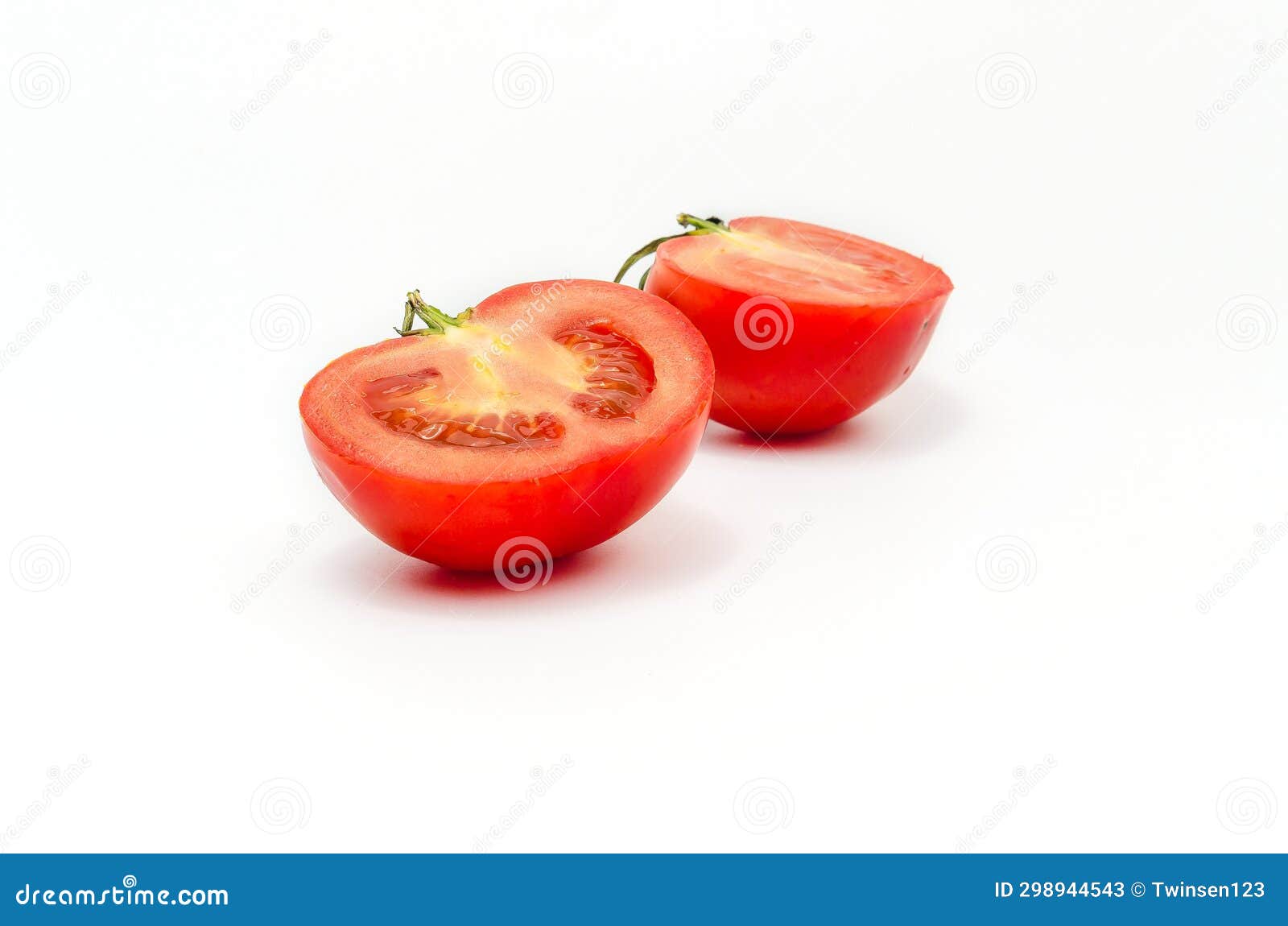 Red Tomato Isolated. Tomato Two Halves on a White Background. Tomatoes ...