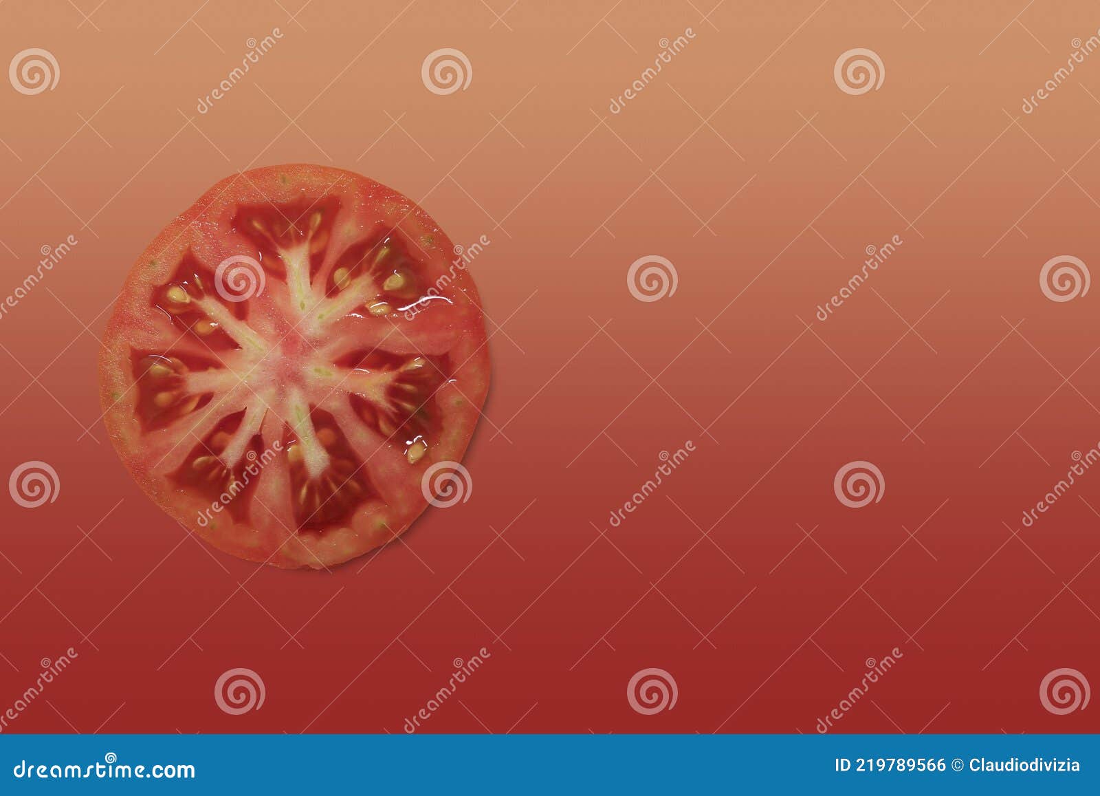 Red Tomato Over Matching Colour Background Stock Photo - Image of ...