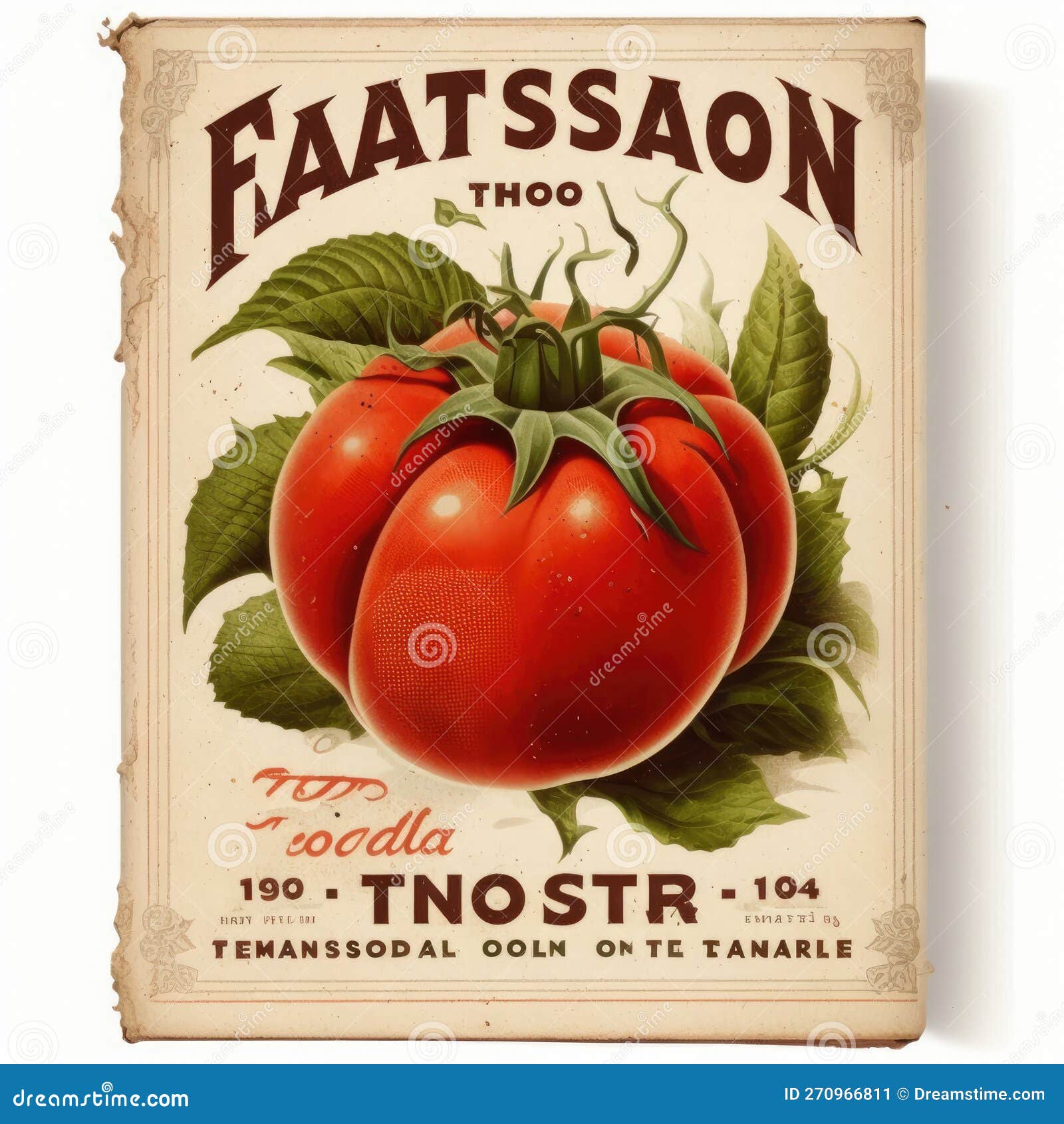 Vintage Tomato Seed Packet stock image. Image of packet - 270966811