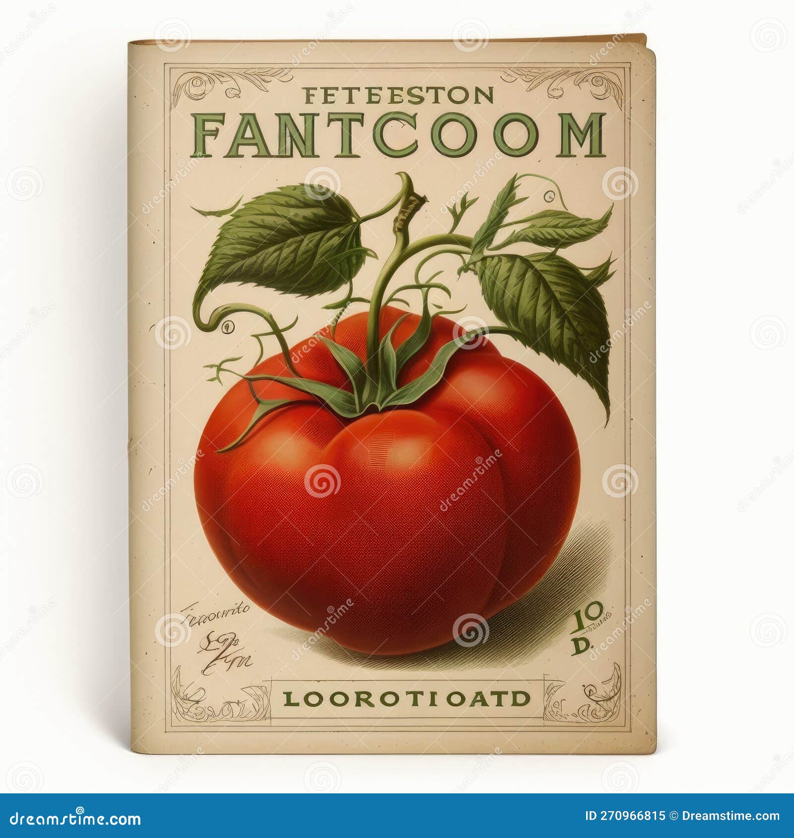 Vintage Tomato Seed Packet stock illustration. Illustration of packet ...