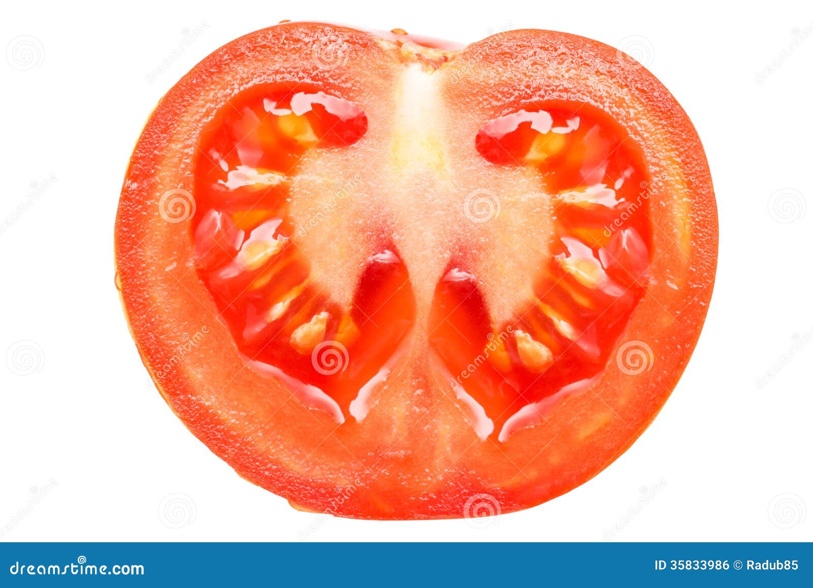 Tomato Slice Cut Cross Section Seed Cooking Fresh Vegetable Text ...