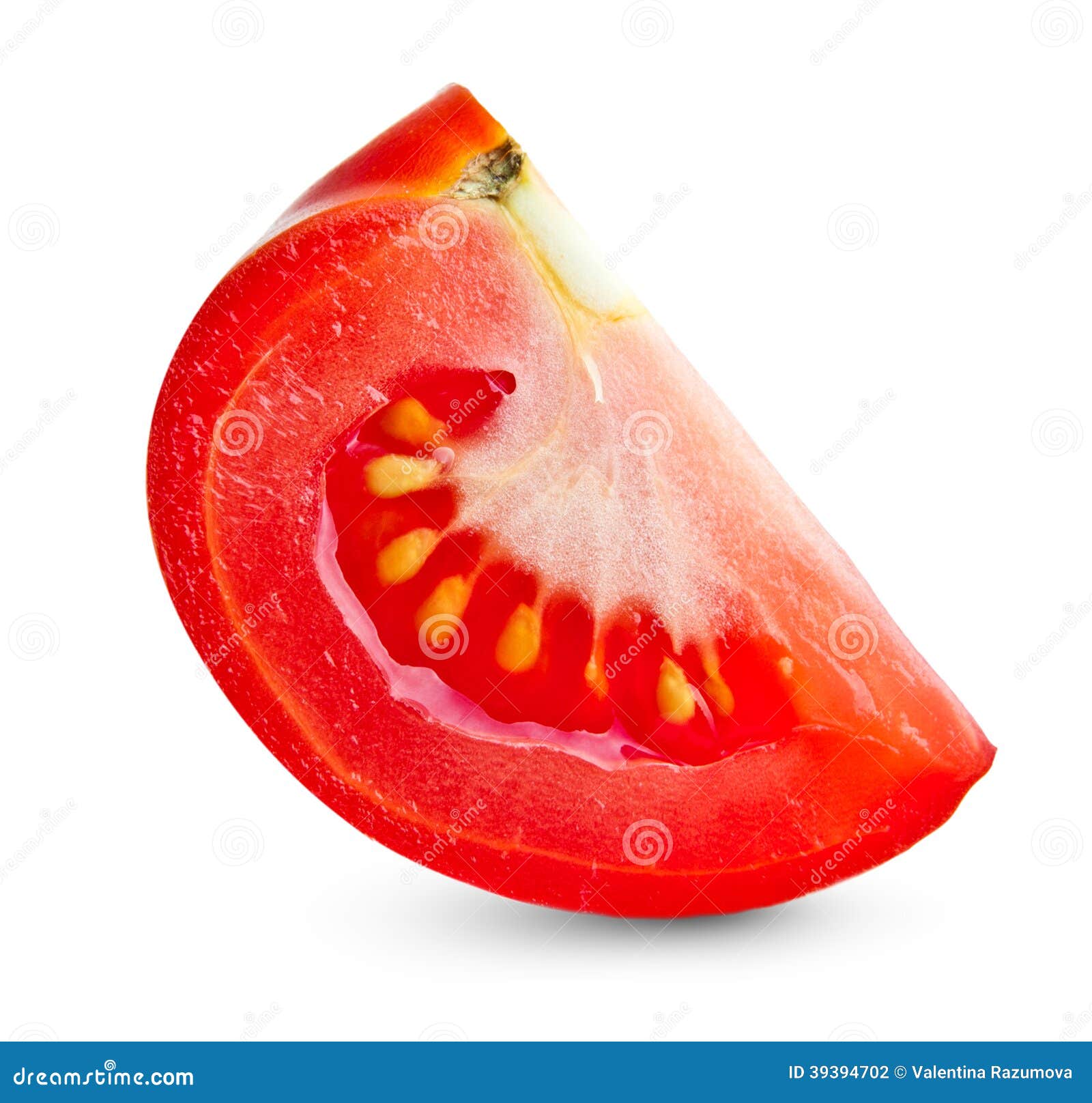 Red tomato slice isolated stock photo. Image of summer - 39394702